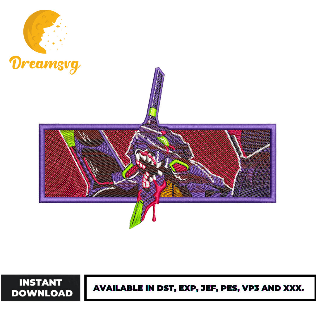 Evangelion Unit-01 embroidery design – DreamSVG Store