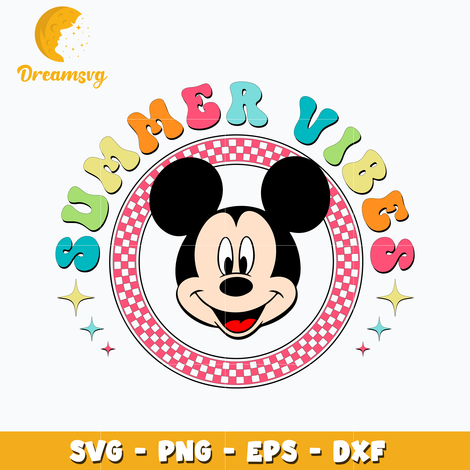 Mickey head summer vibes svg – DreamSVG Store