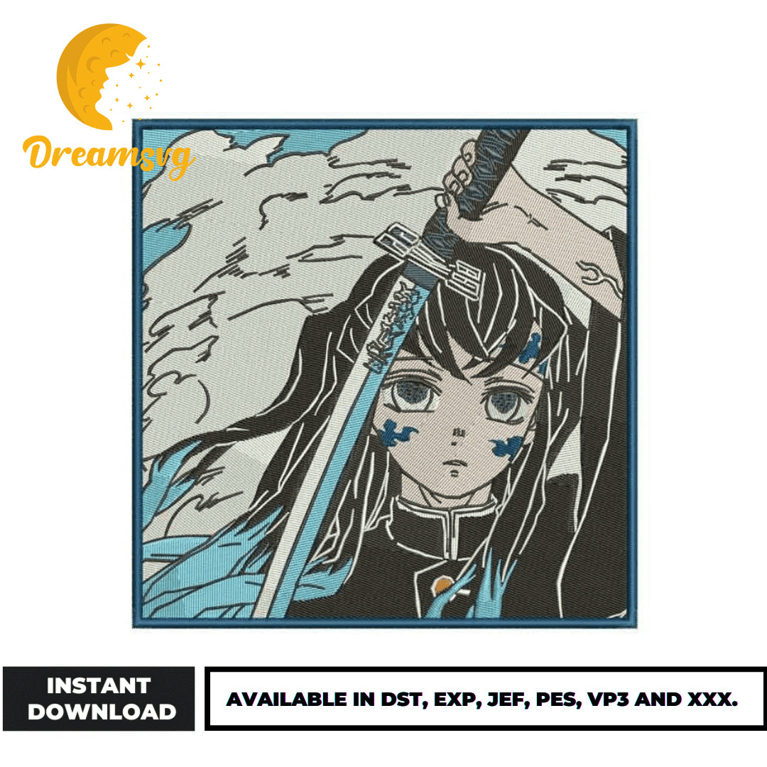 Muichiro Tokito embroidery design – DreamSVG Store