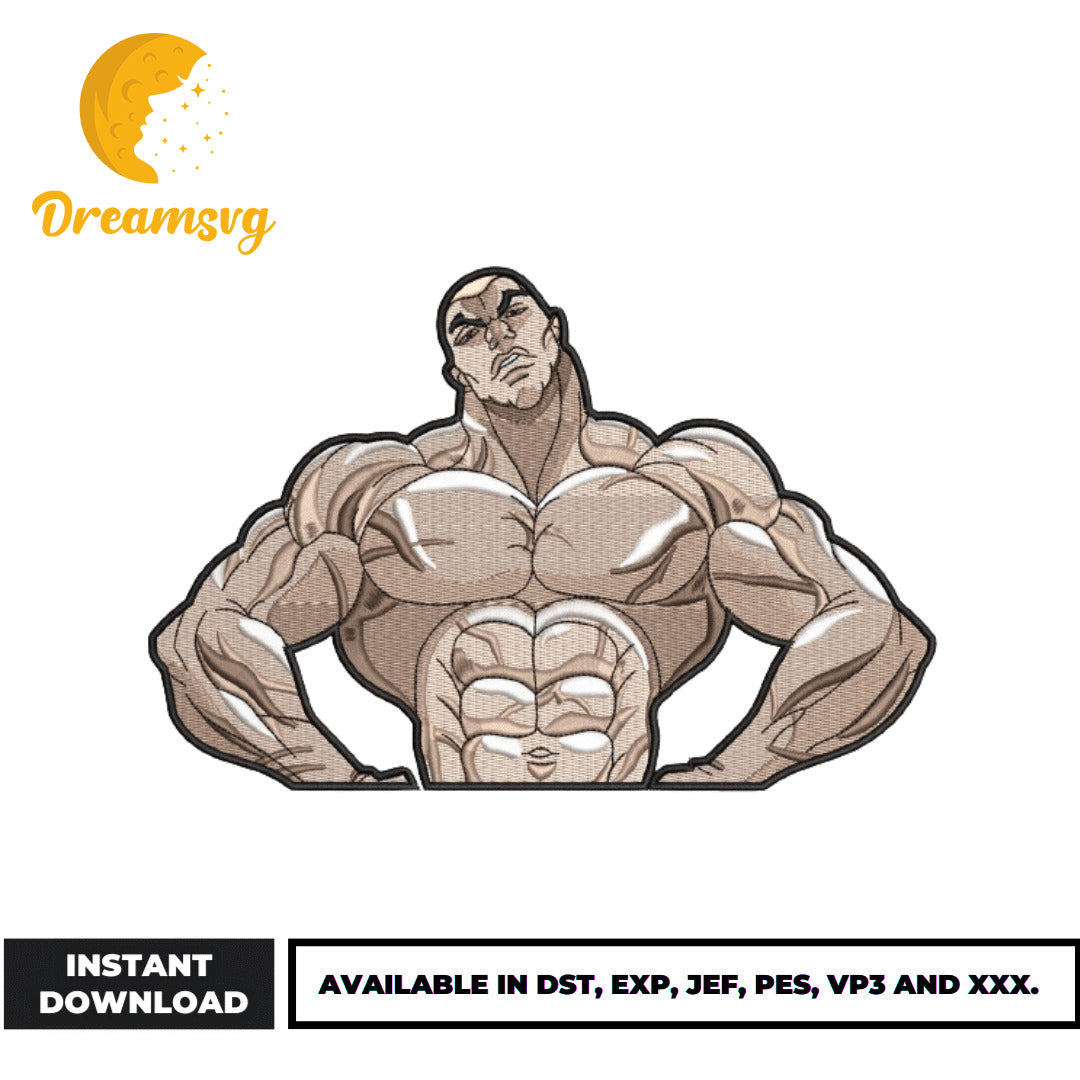 Jack Hanma body embroidery design – DreamSVG Store