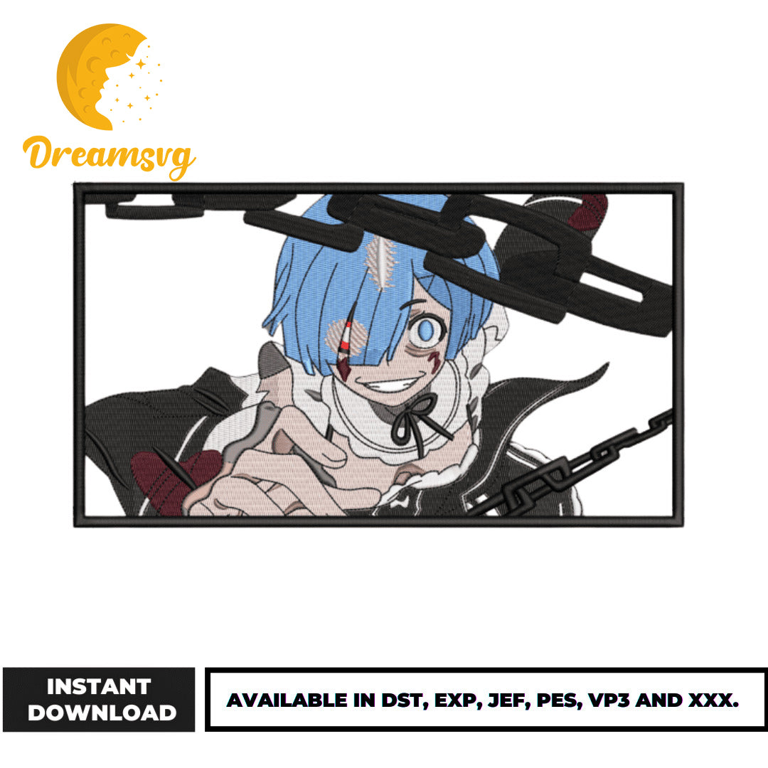 Rem demon embroidery design – DreamSVG Store