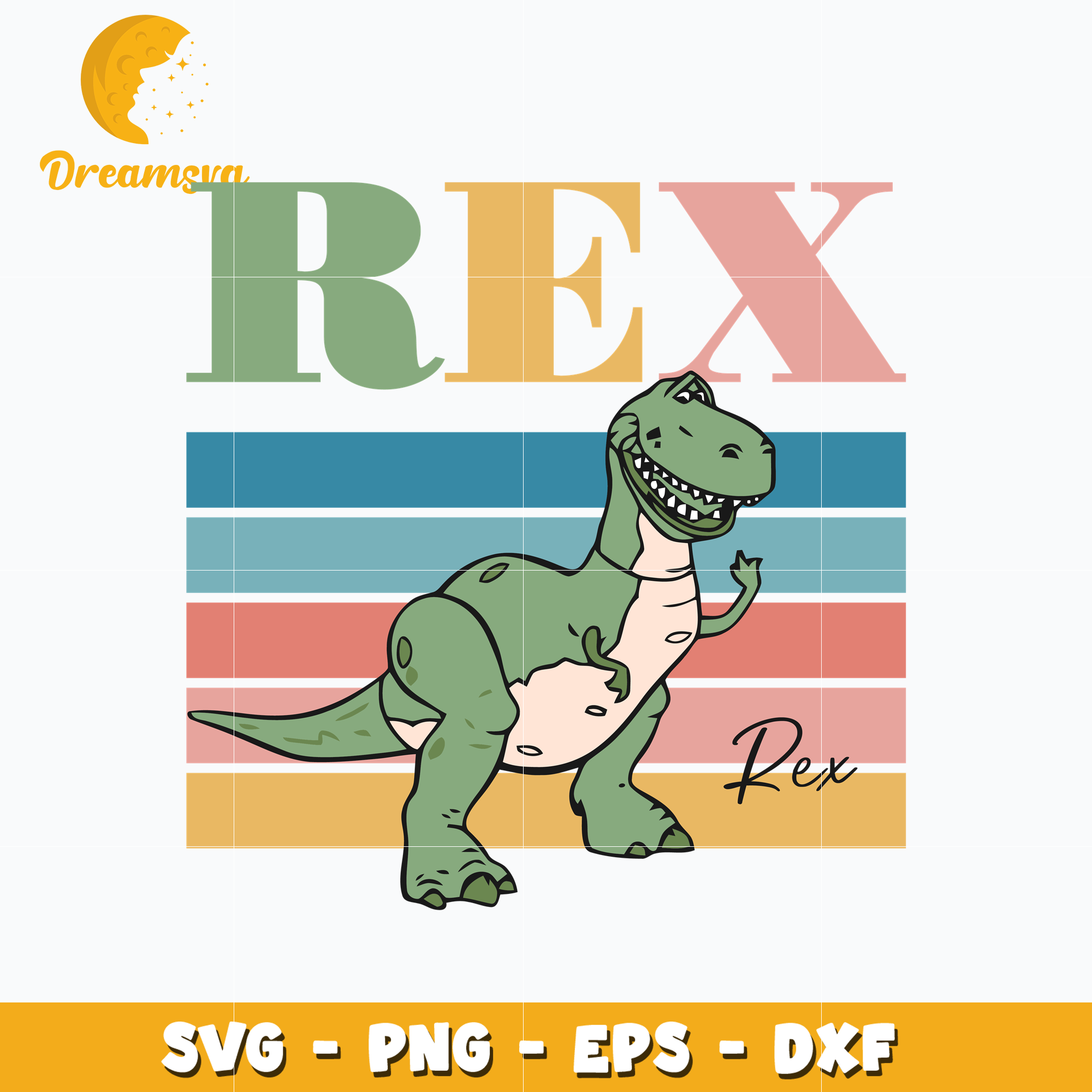 Retro Rex disney toy story svg – DreamSVG Store