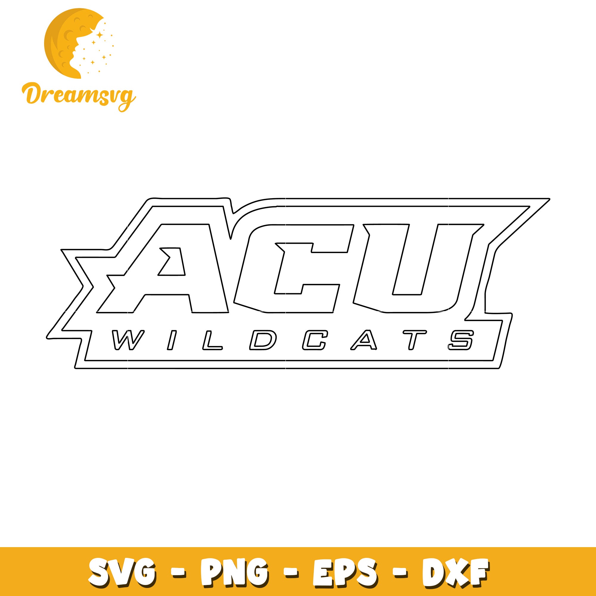 ACU Wildcats SVG PNG EPS DXF Cut File – DreamSVG Store