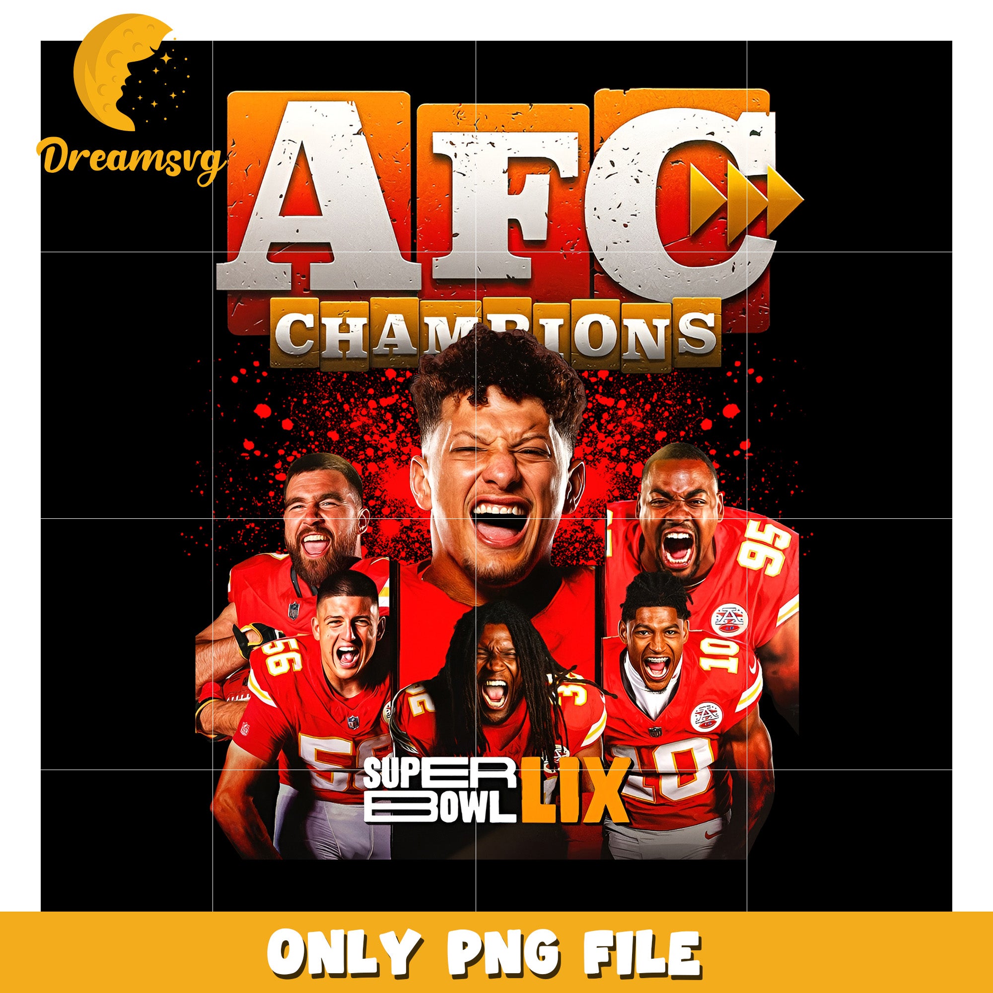 AFC Champions Super Bowl LIX PNG Team Celebration – DreamSVG Store