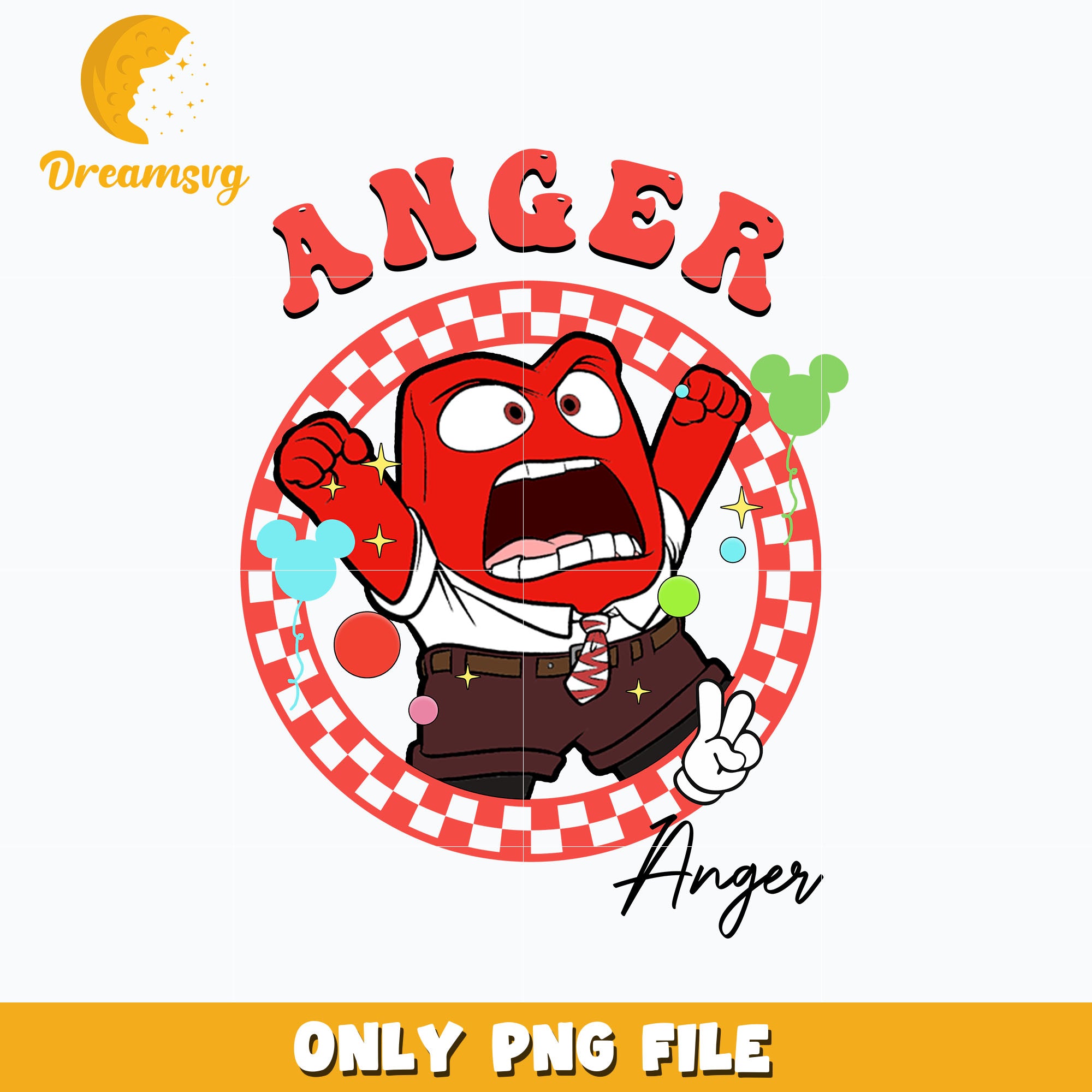 Inside out Anger name design png – DreamSVG Store