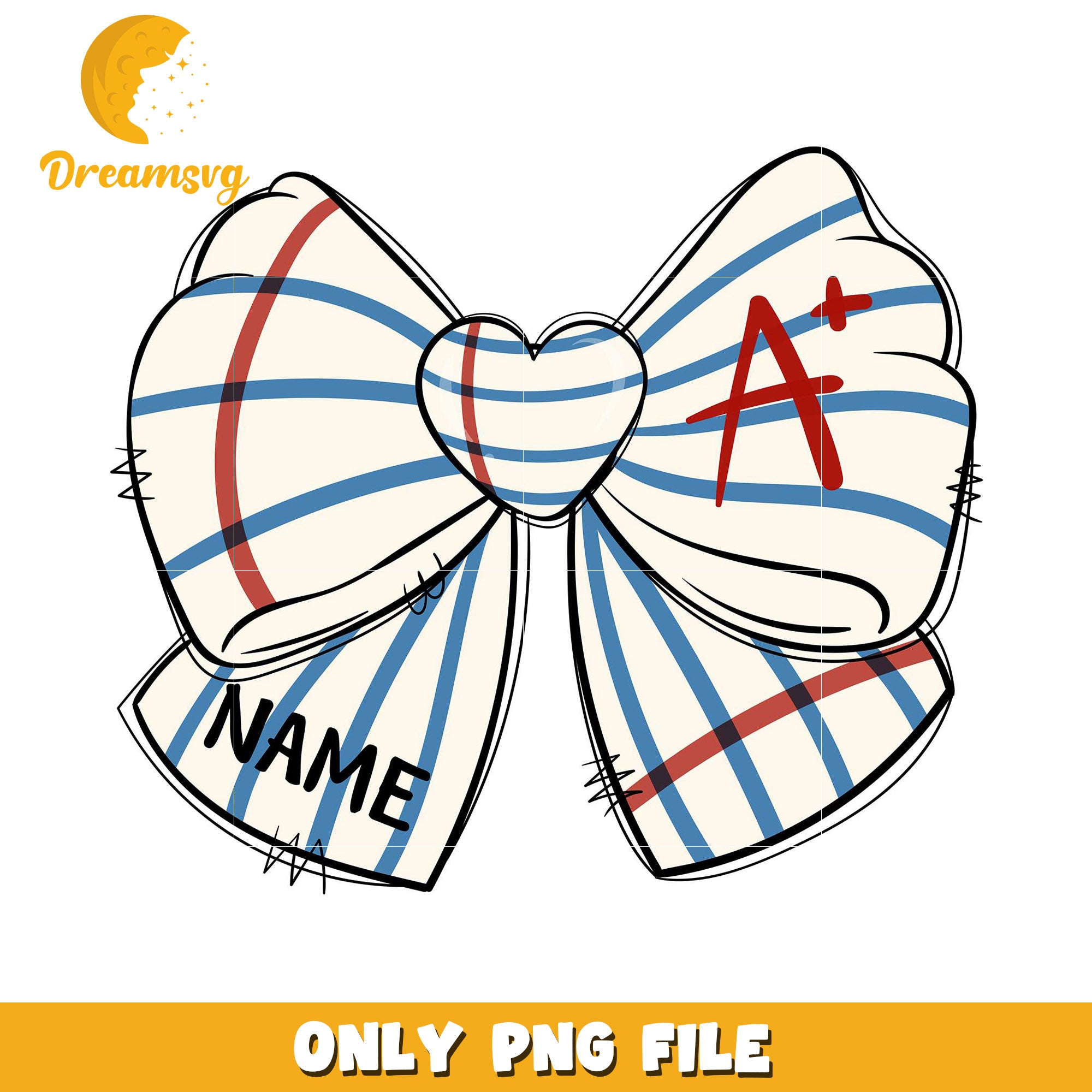 A Plus Bow PNG Printable – DreamSVG Store