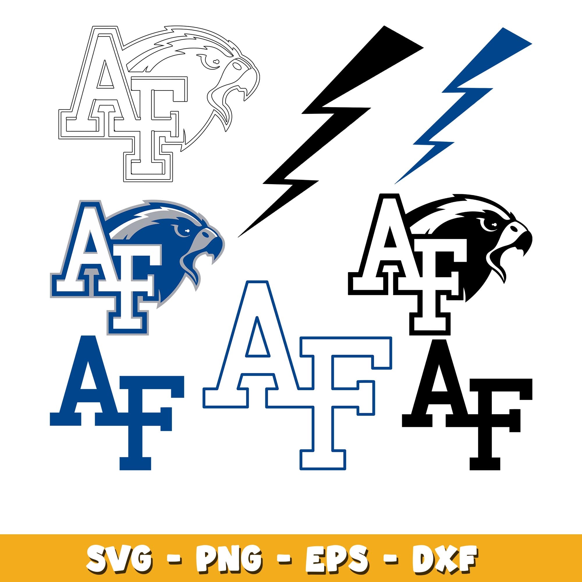 Air force falcons bundle svg, AF logo svg, ncaa svg – DreamSVG Store