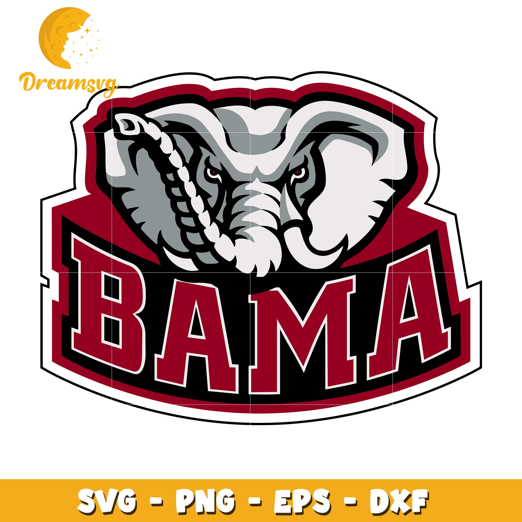 Alabama Bama Elephant SVG PNG EPS DXF – DreamSVG Store