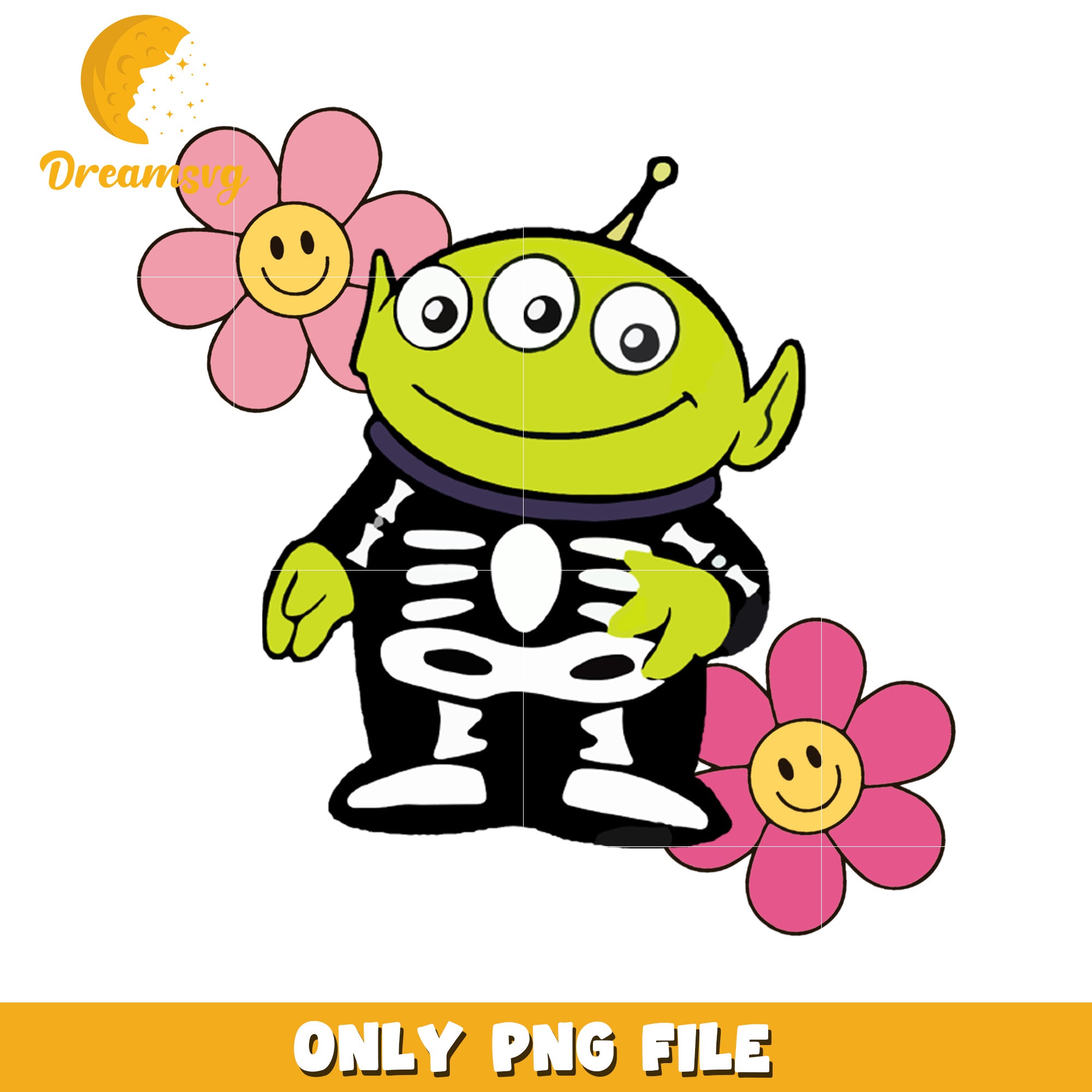 Alien Skeleton PNG Costume Download – DreamSVG Store