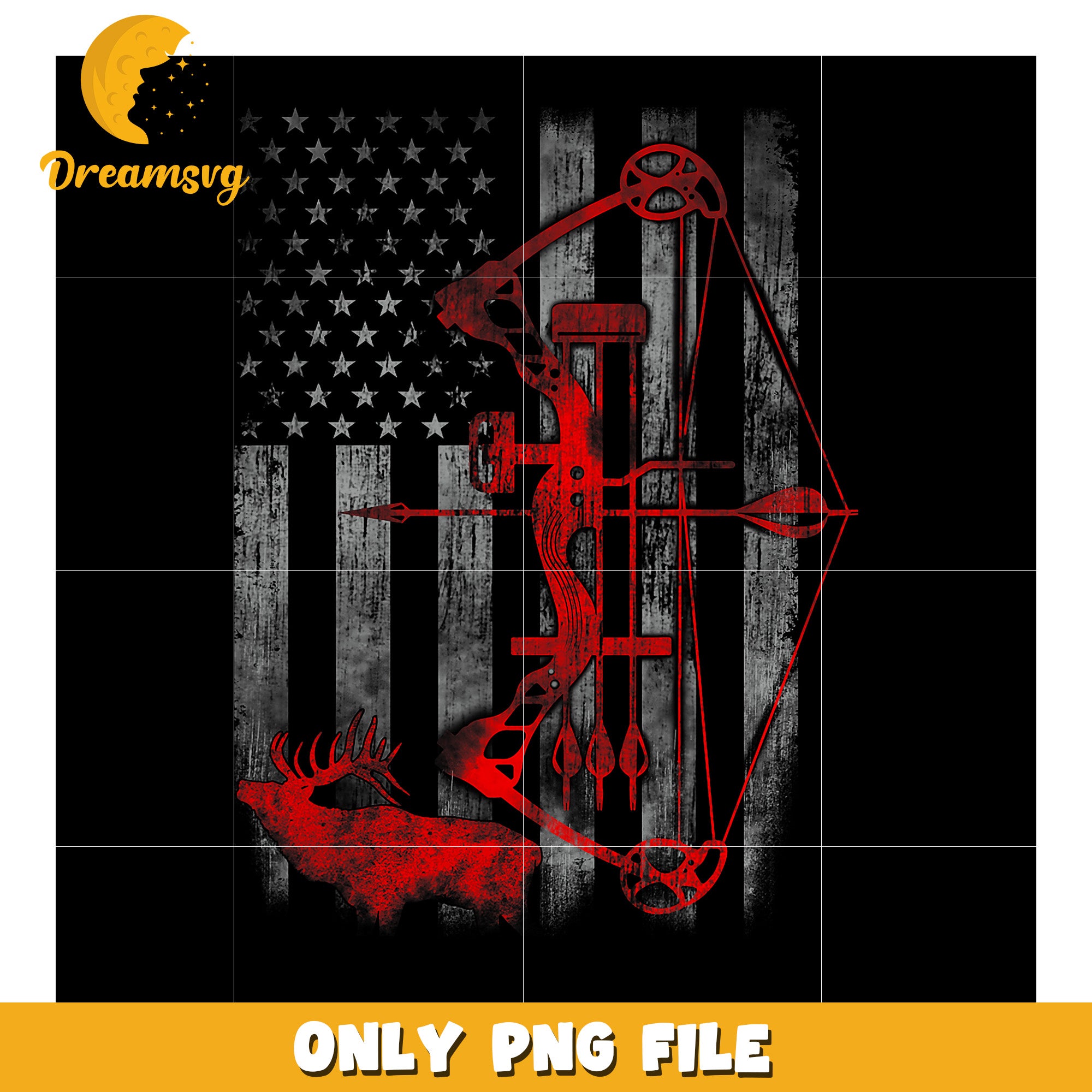 American Flag Bow Hunting PNG Design – DreamSVG Store
