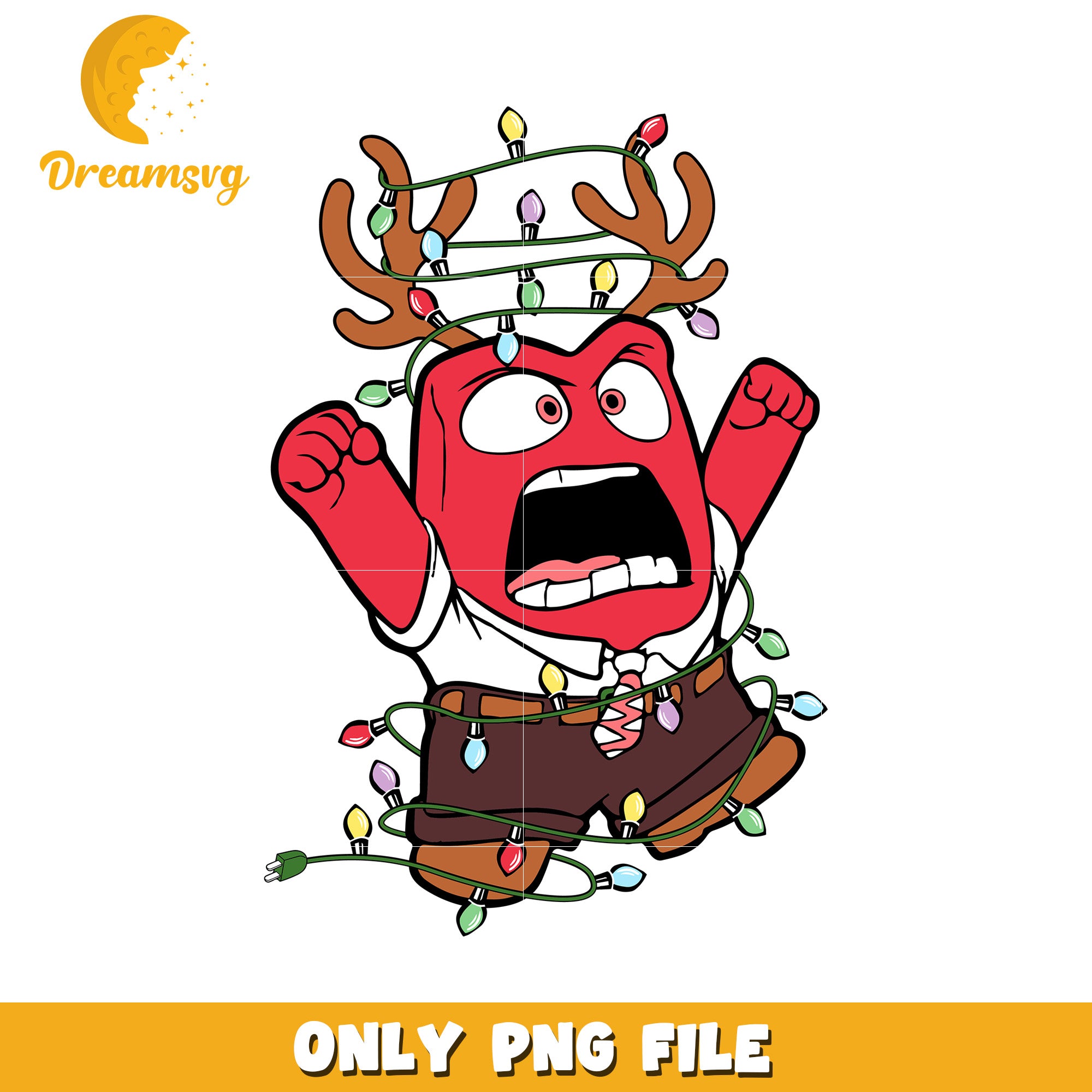 Anger Christmas Lights PNG – DreamSVG Store