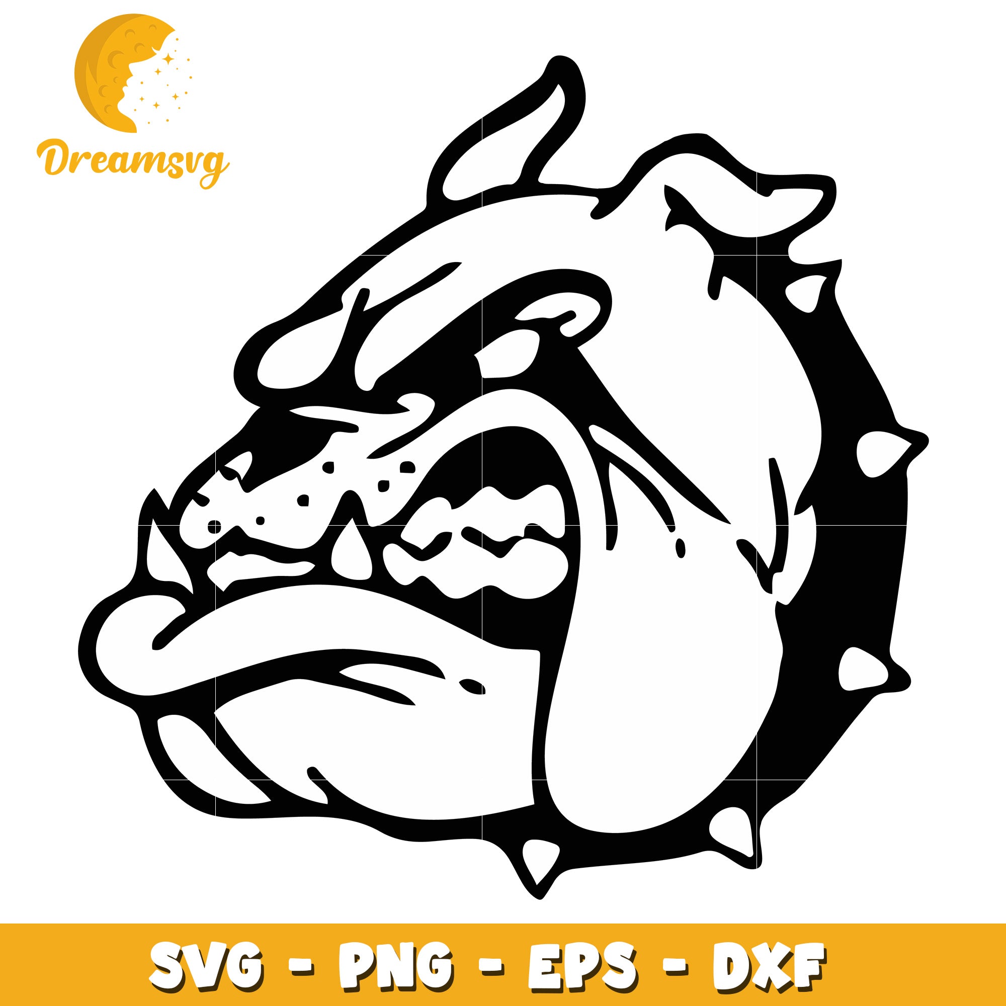 Angry Bulldog SVG PNG EPS DXF Files – DreamSVG Store