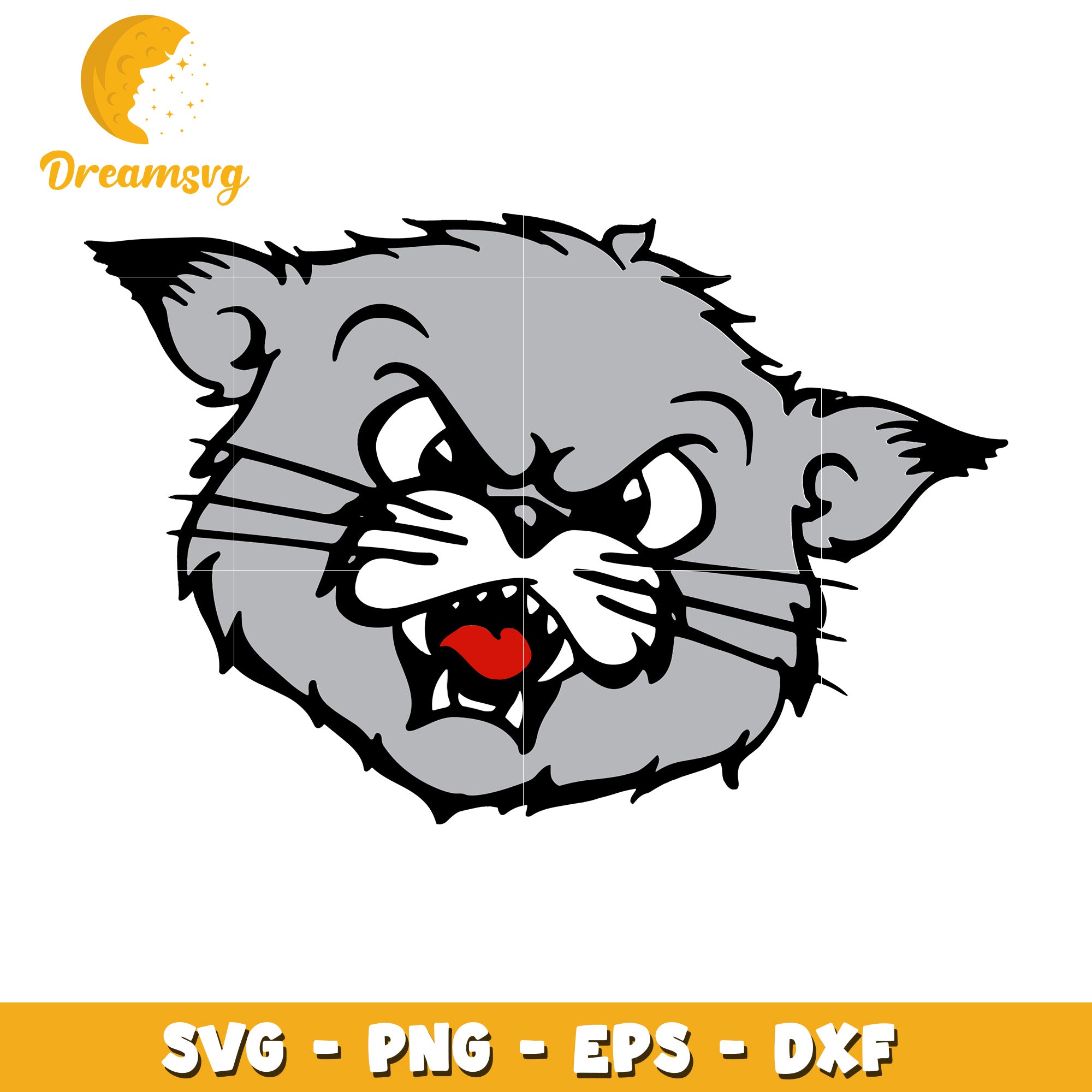 Angry Cat SVG PNG EPS DXF Files – DreamSVG Store