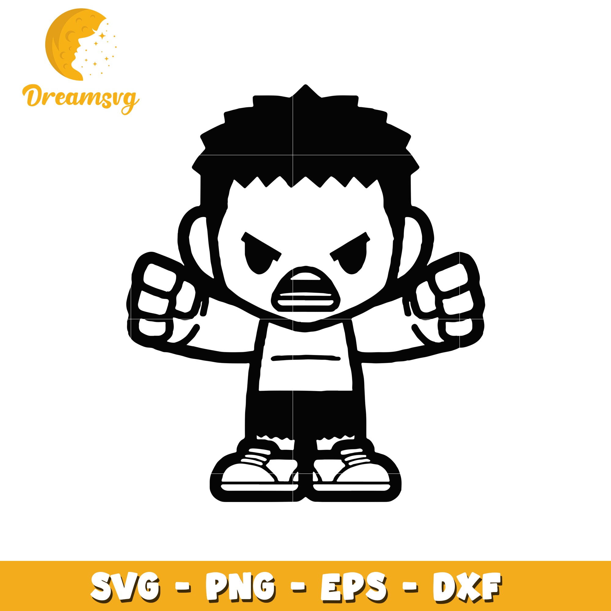 Angry Hulk Kid SVG Cut File – DreamSVG Store