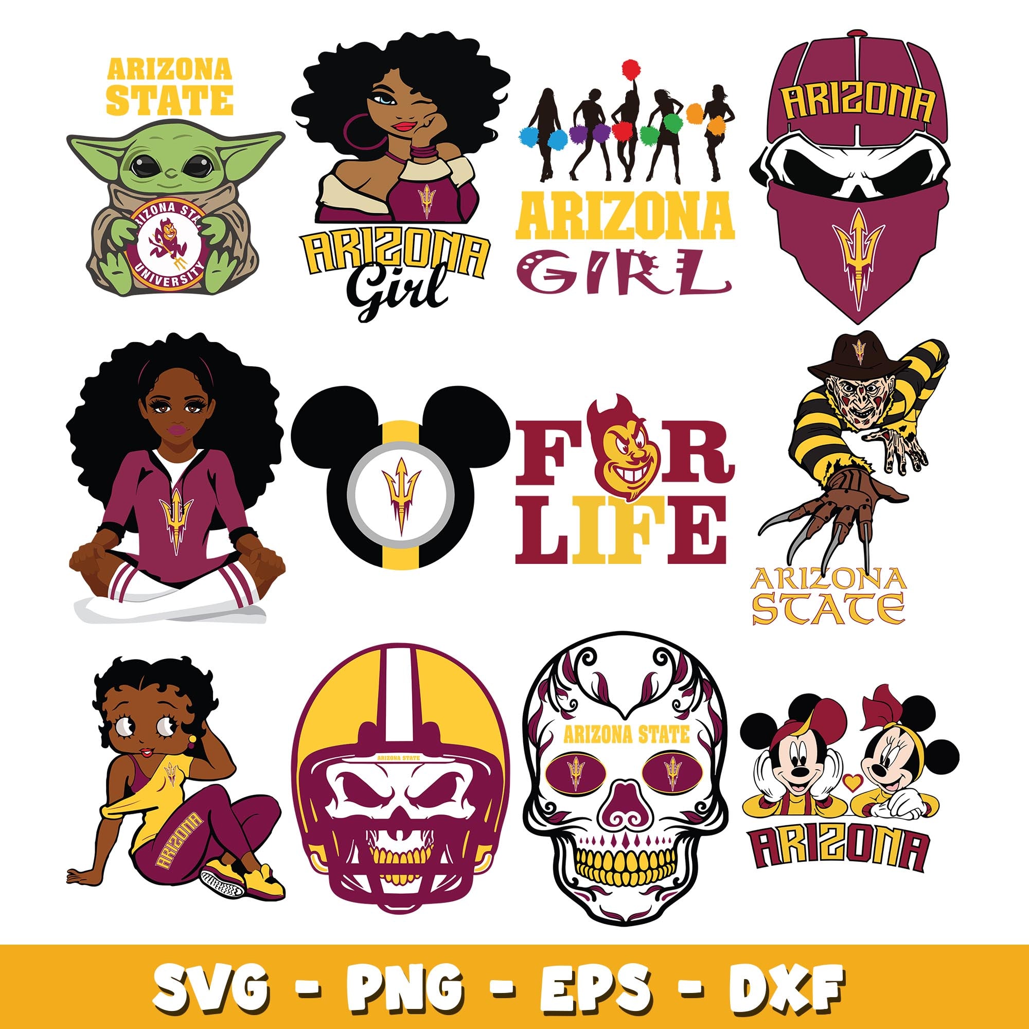Arizona State girl bundle svg, Arizona State logo svg, ncaa svg ...