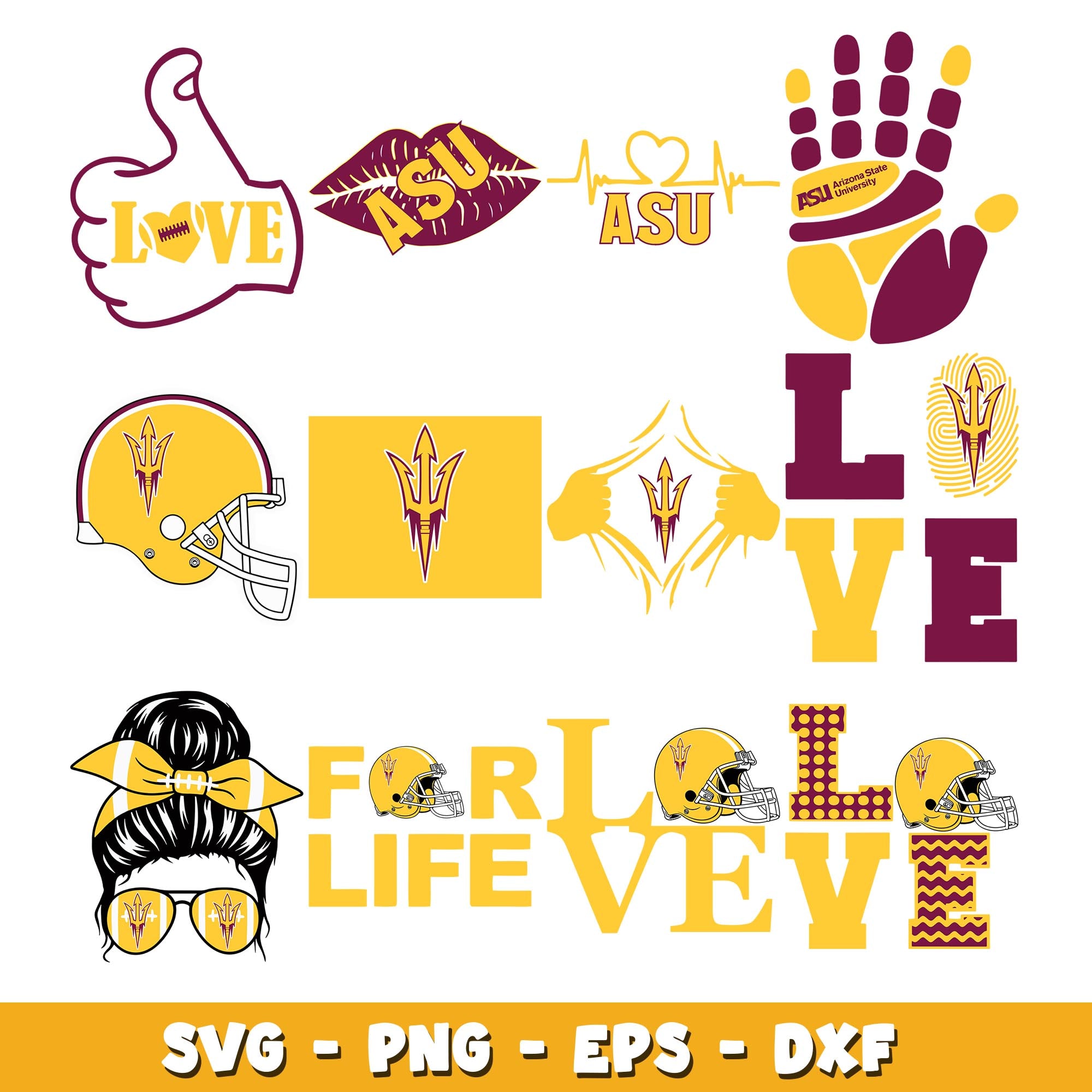 Love Arizona State bundle svg, Arizona State logo svg, ncaa svg ...