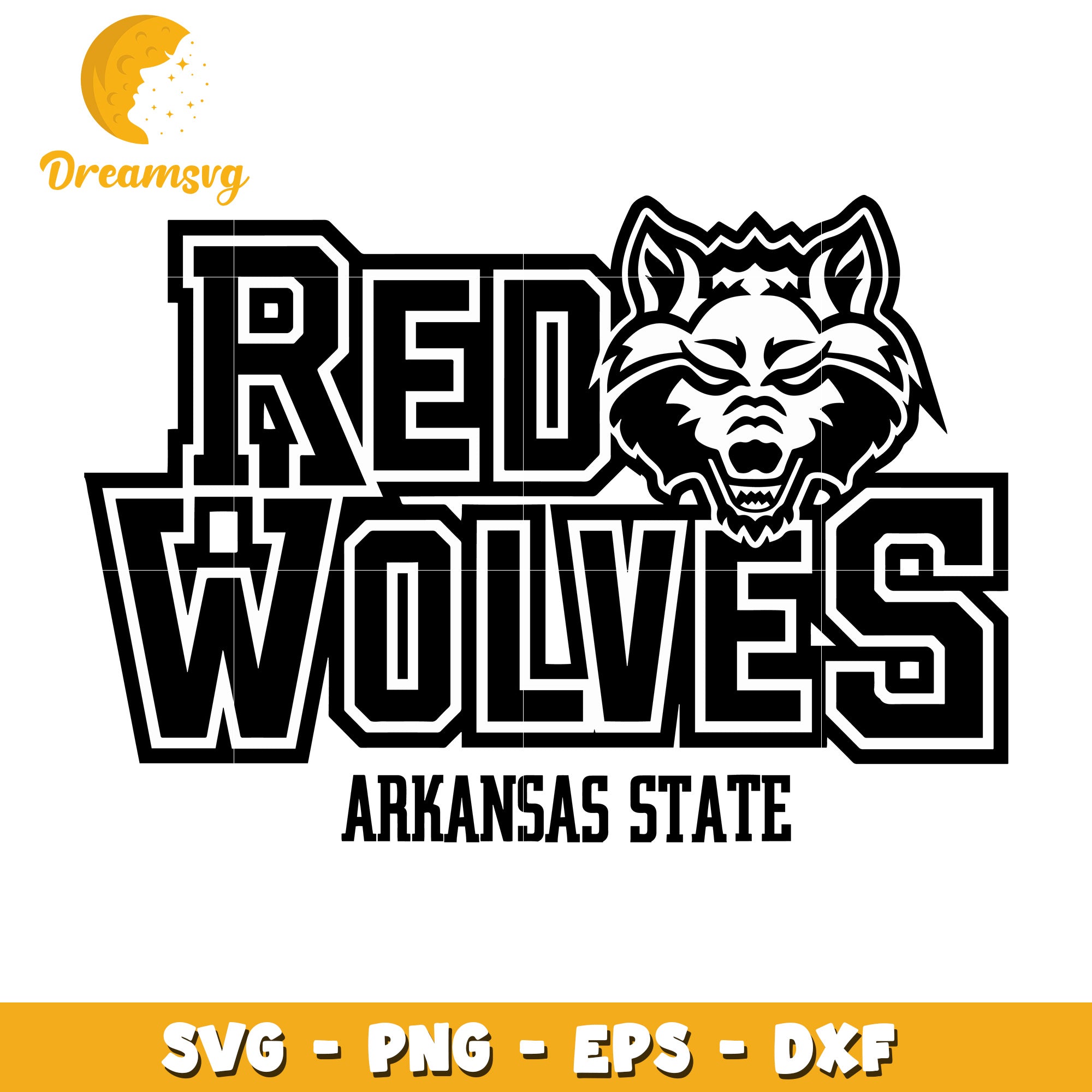 Arkansas State Red Wolves SVG PNG EPS DXF – DreamSVG Store