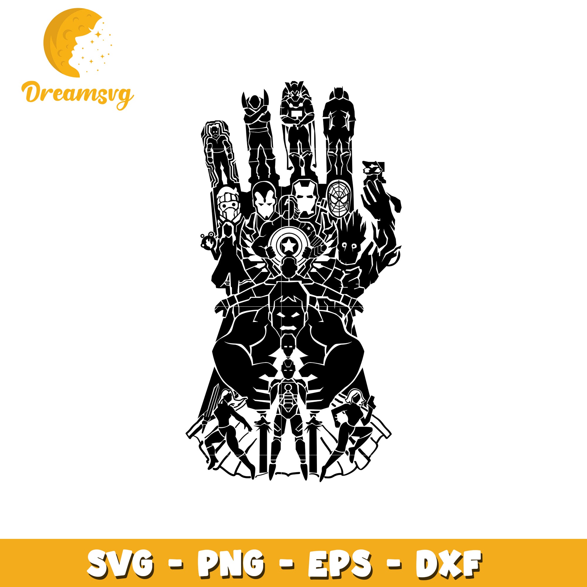 Avengers Infinity Gauntlet SVG, PNG product download – DreamSVG Store