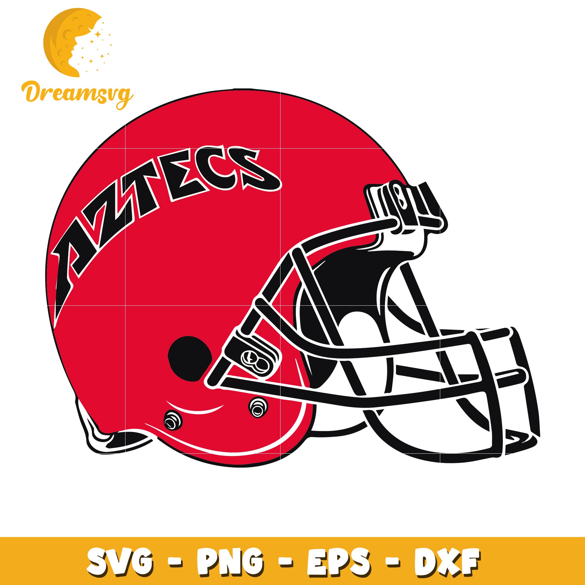 Aztecs Football Helmet SVG PNG EPS DXF – DreamSVG Store