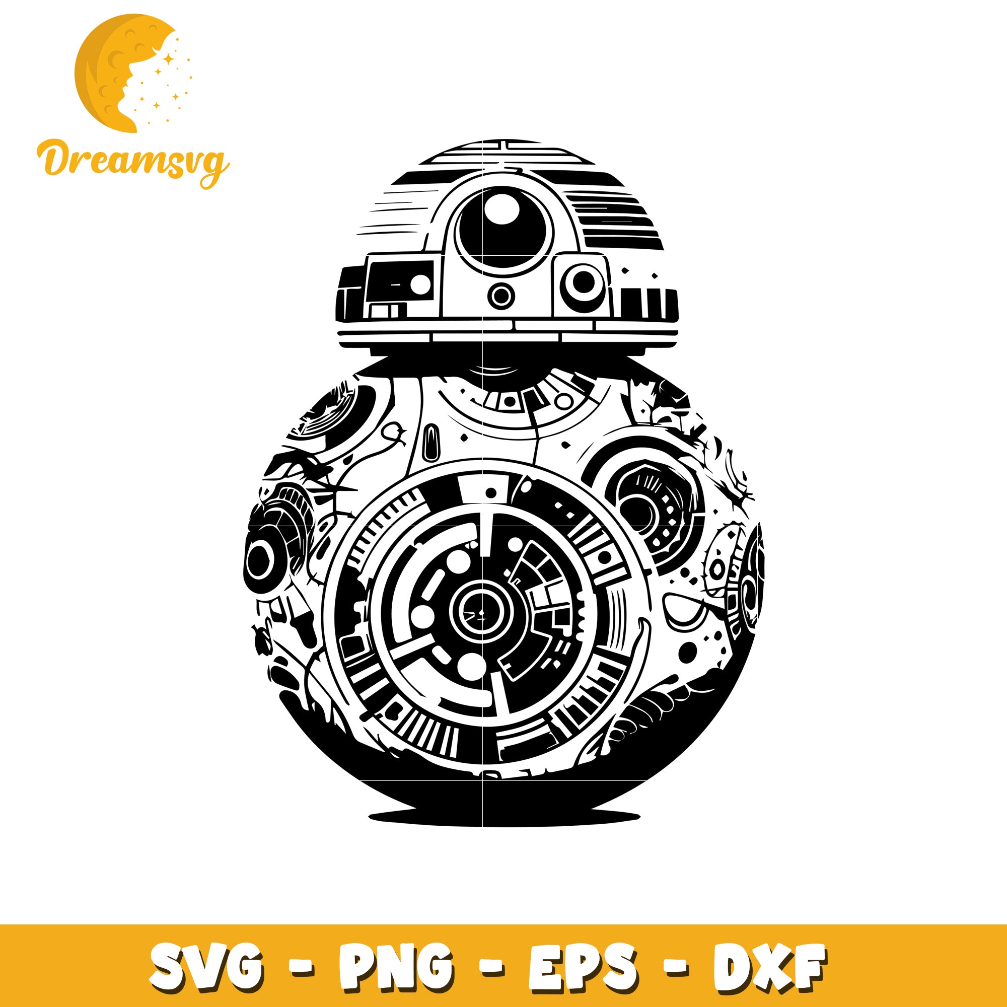 BB8 Droid SVG PNG EPS DXF Cut File – DreamSVG Store