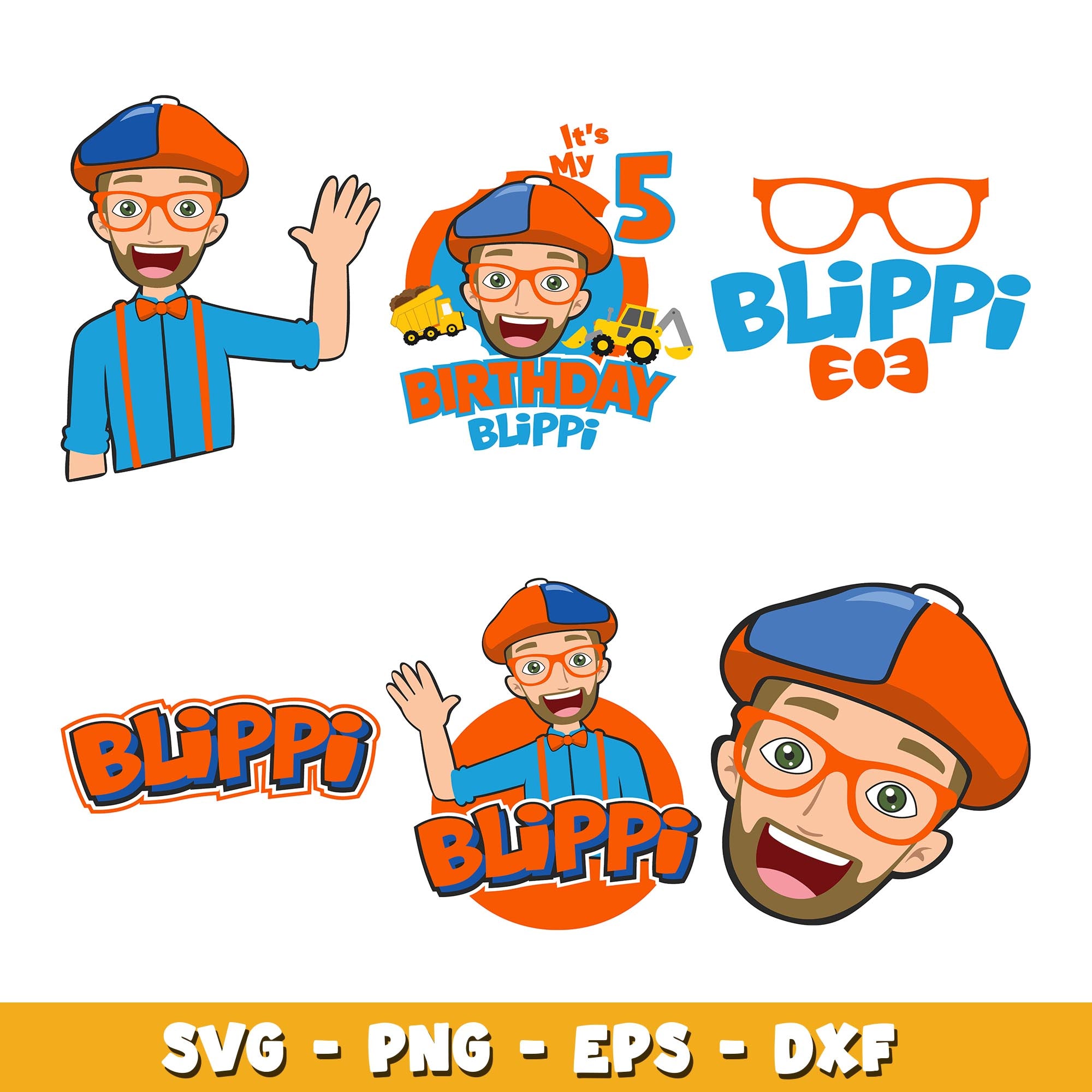 Bllippii Child Kids cartoon svg, Blippi The Musical bundle svg, Cartoo ...