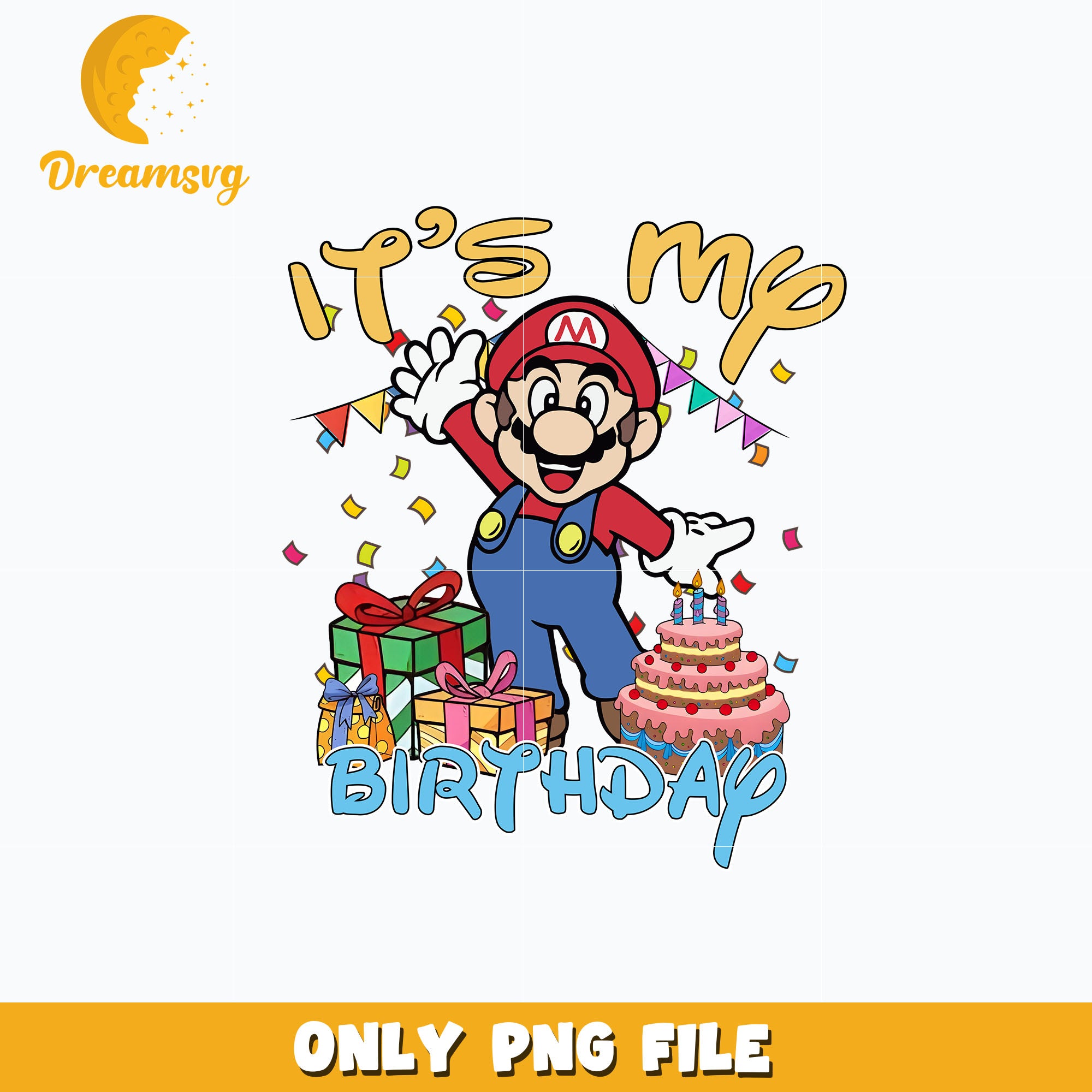 Super Mario its my birthday png – DreamSVG Store