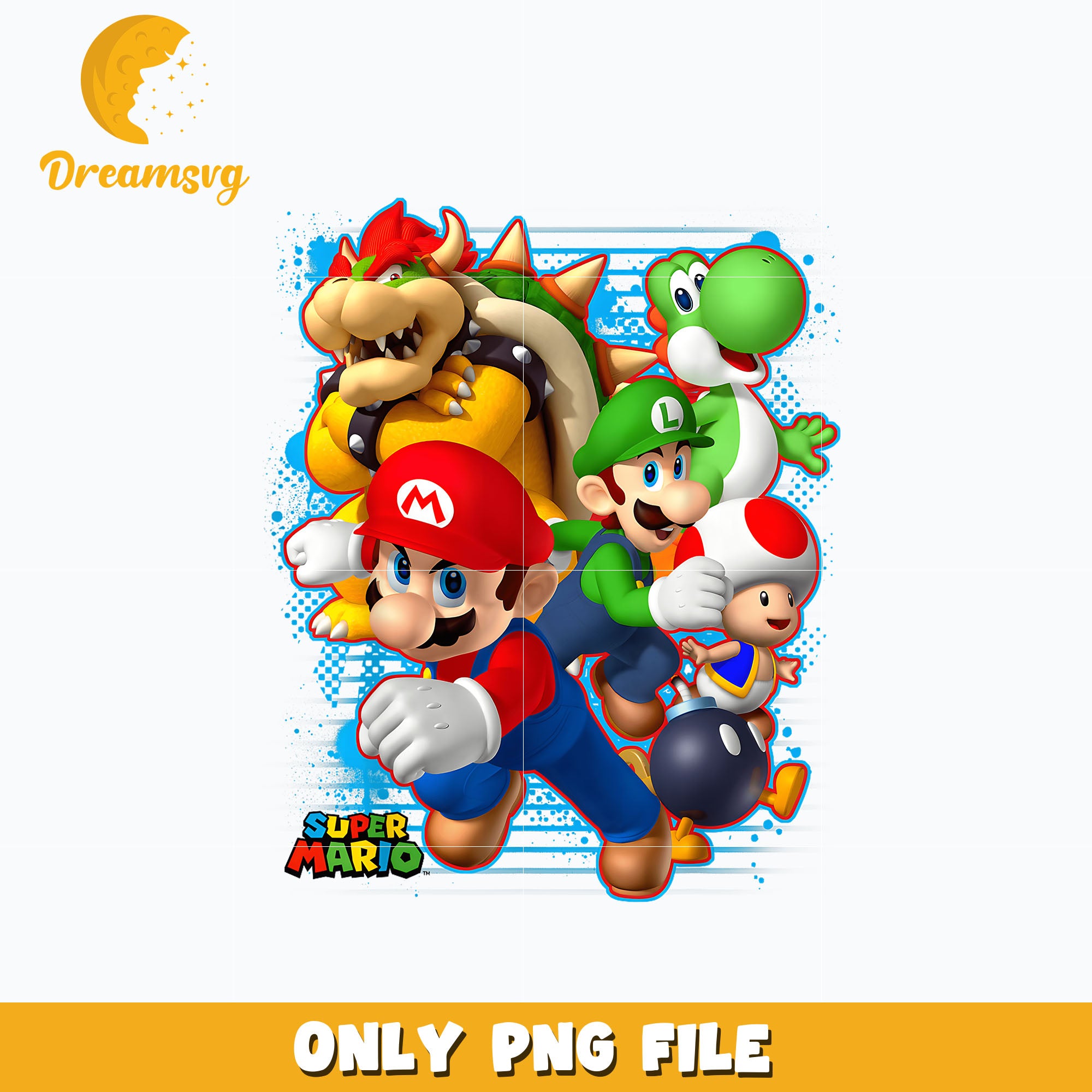Super mario friends cartoon png – DreamSVG Store