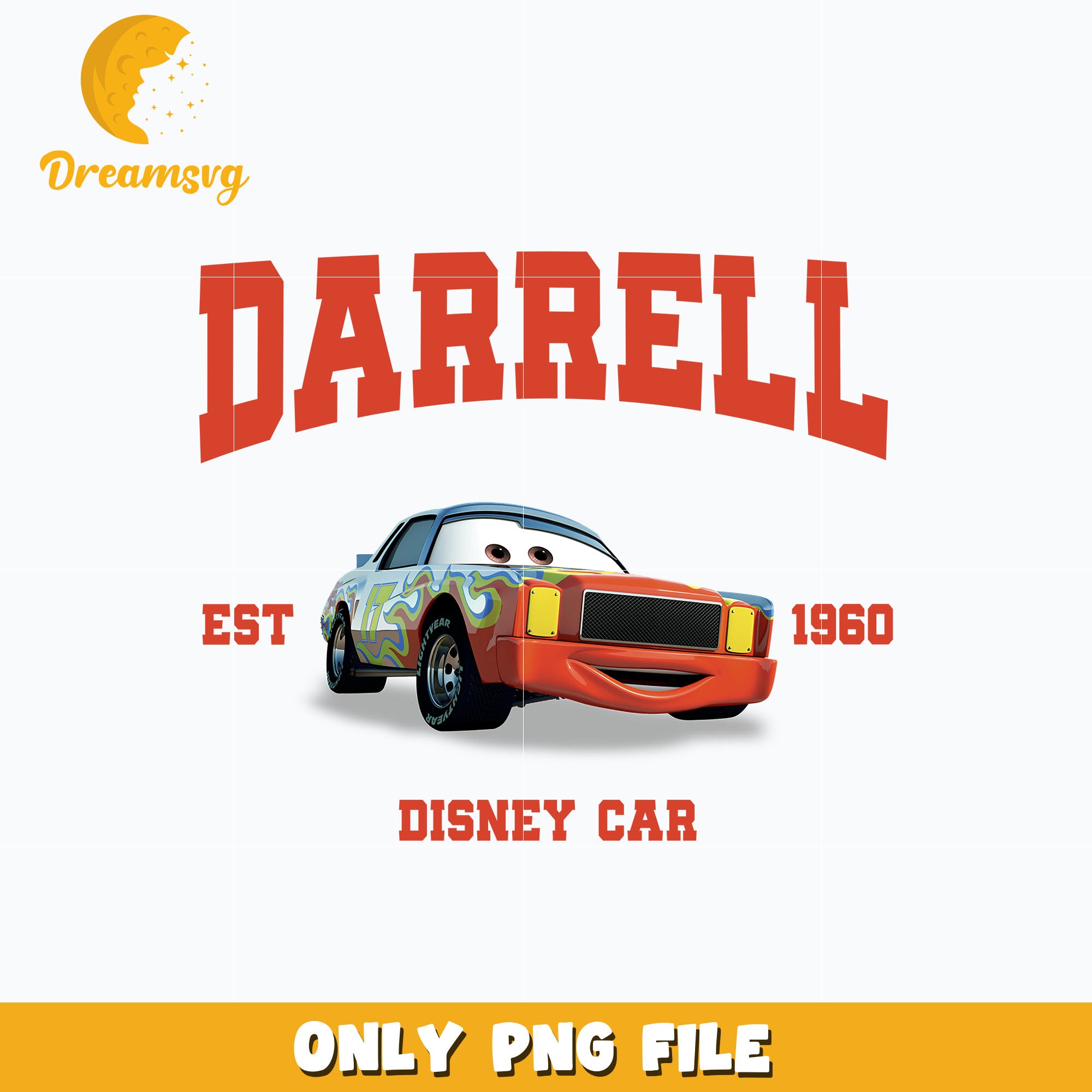 Darrell est 1960 disney car png – DreamSVG Store