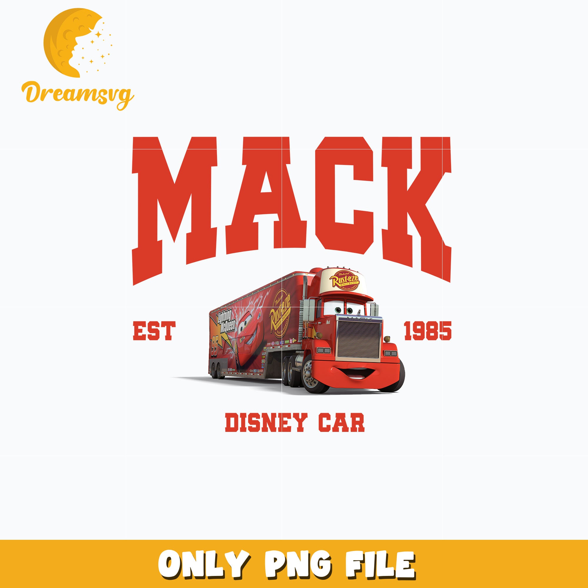 Mack est 1985 disney car png – DreamSVG Store