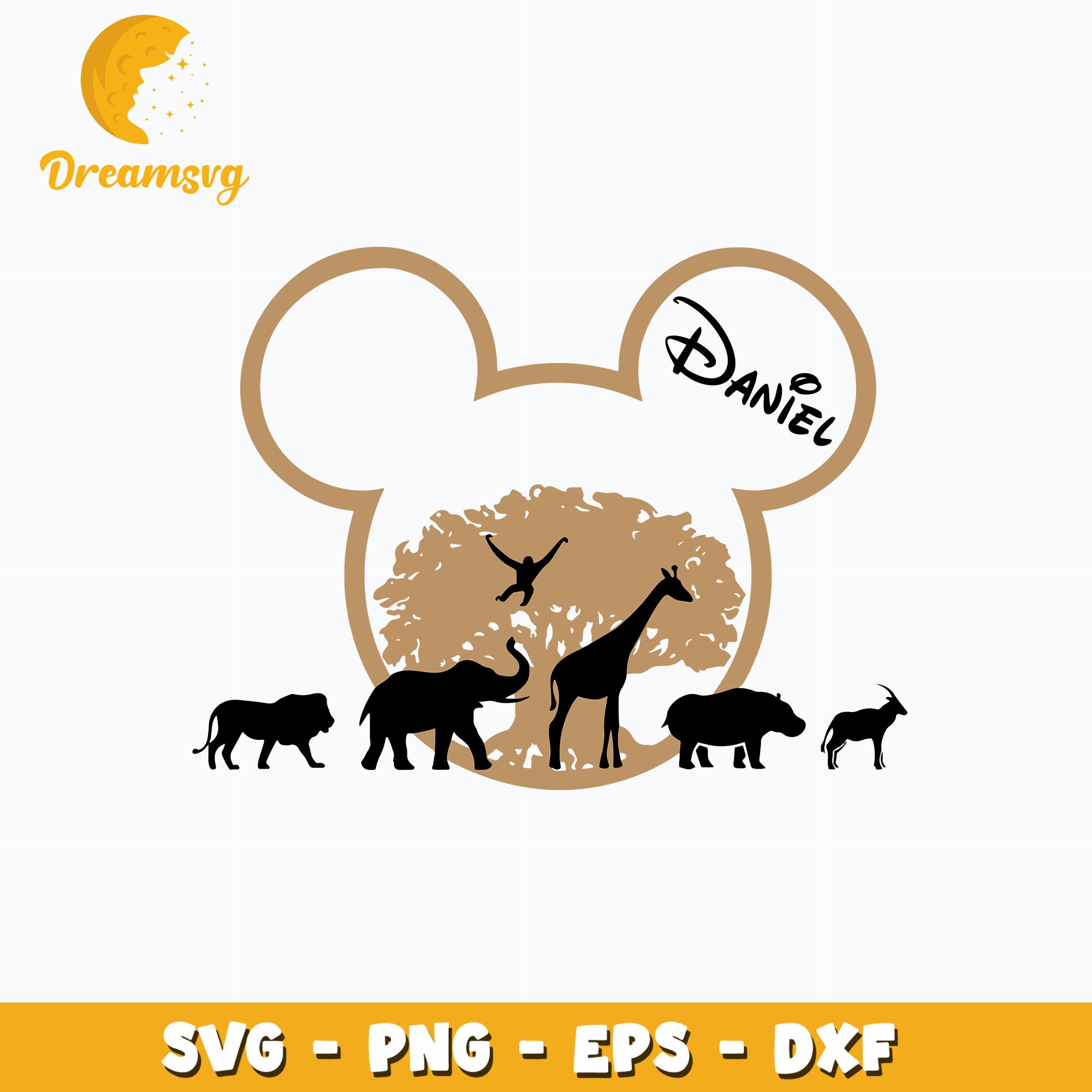 Mickey head daniel animal kingdom svg – DreamSVG Store