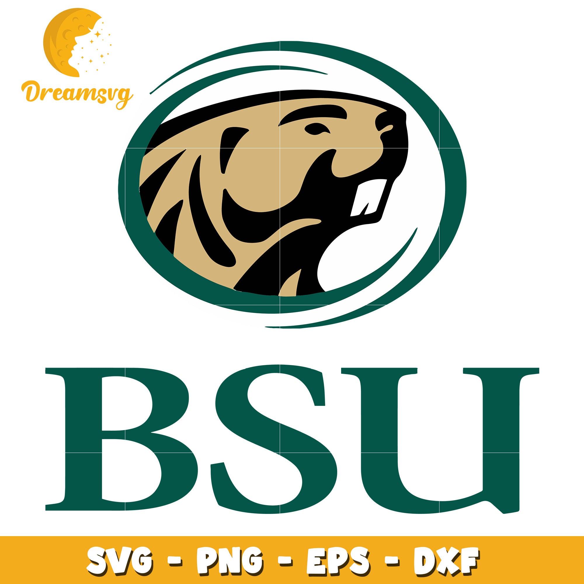 BSU Beaver Logo SVG PNG EPS DXF – DreamSVG Store