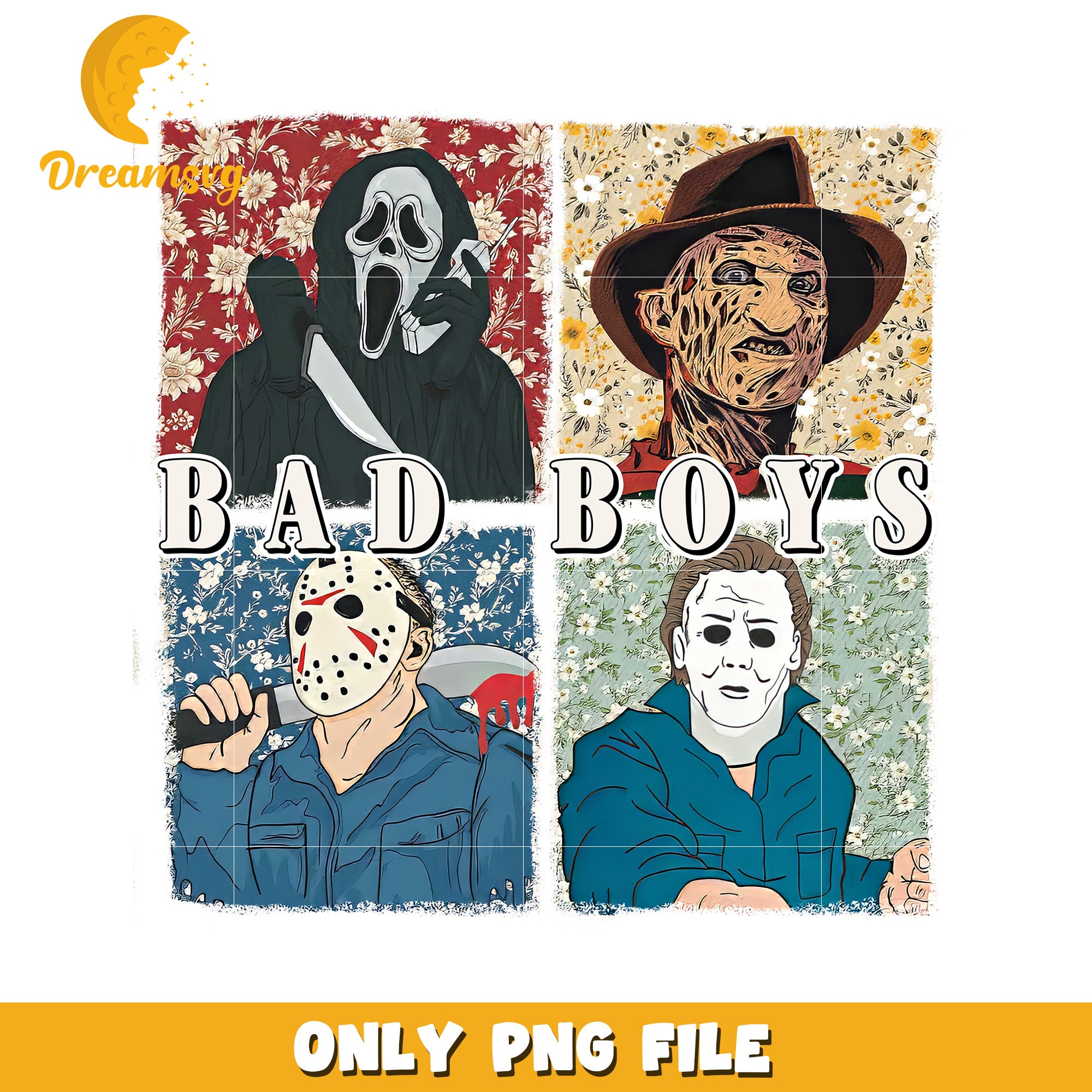 Bad Boys Horror Characters Halloween png – DreamSVG Store