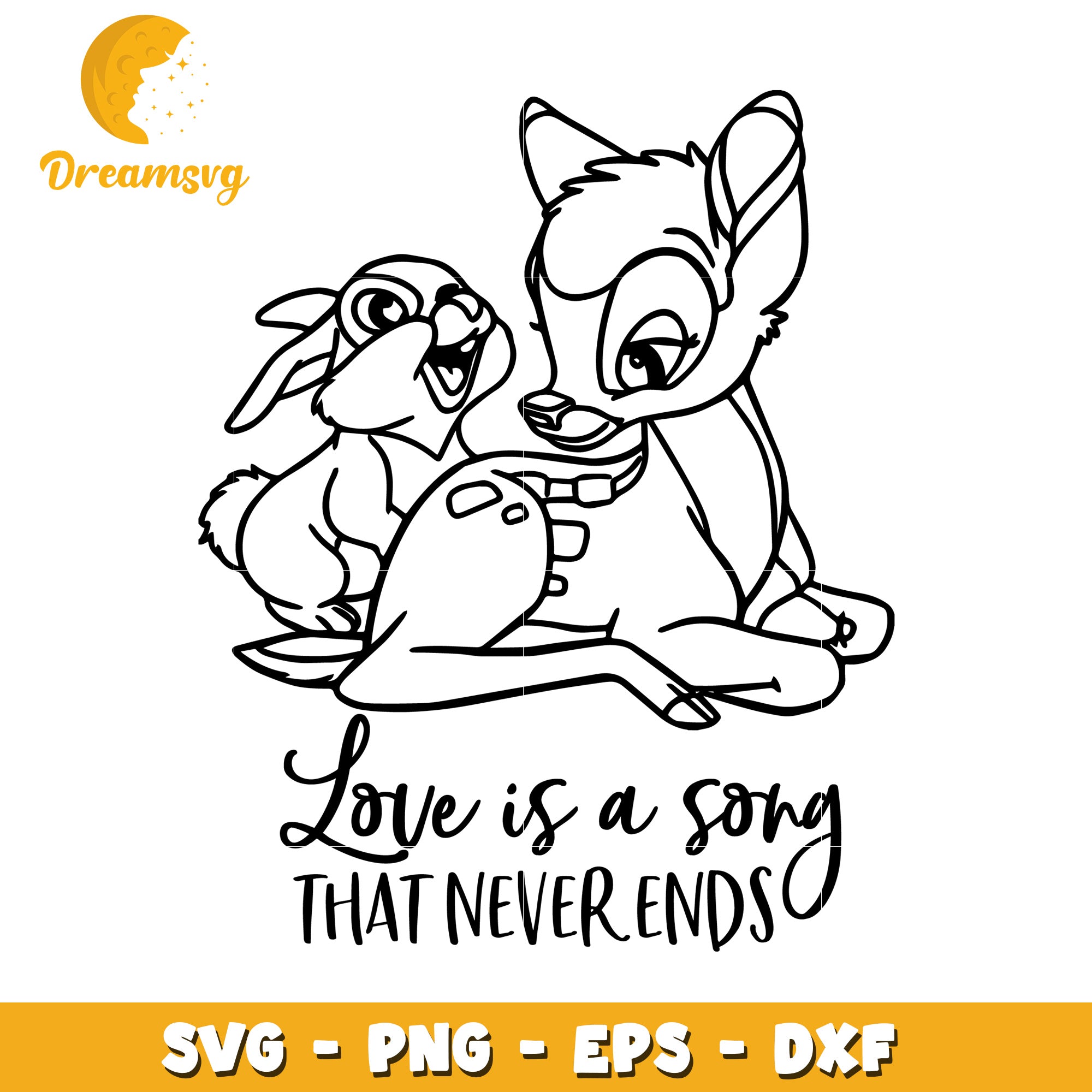 Bambi & Thumper SVG Cut File – DreamSVG Store