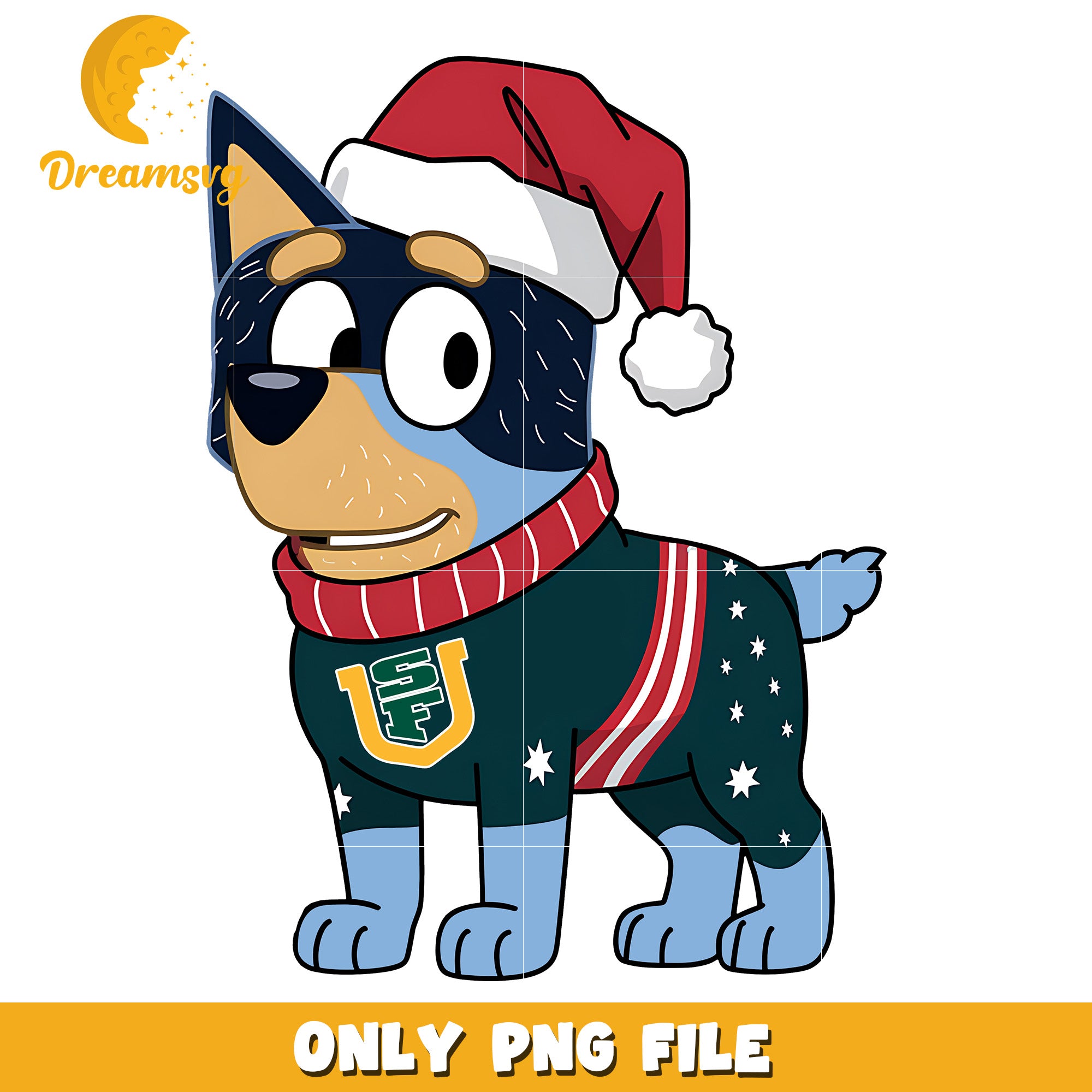 Bandit Heeler santa hat png, San Francisco Dons png, ncaa png ...