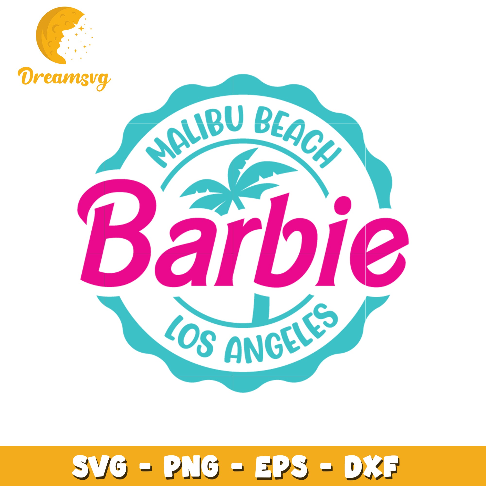 Barbie Malibu Beach SVG Cut File – DreamSVG Store