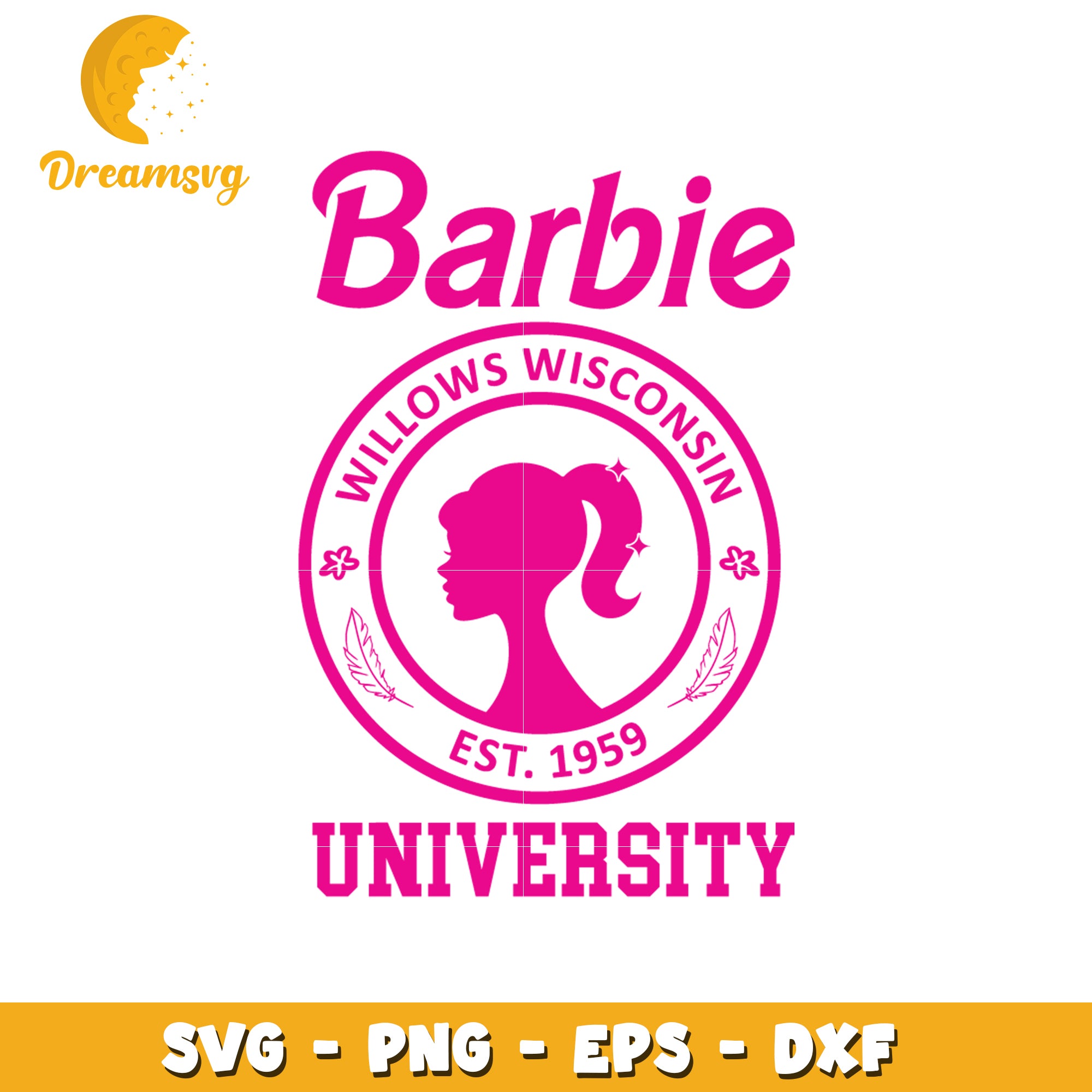 Barbie Wisconsin University SVG Cut File – DreamSVG Store