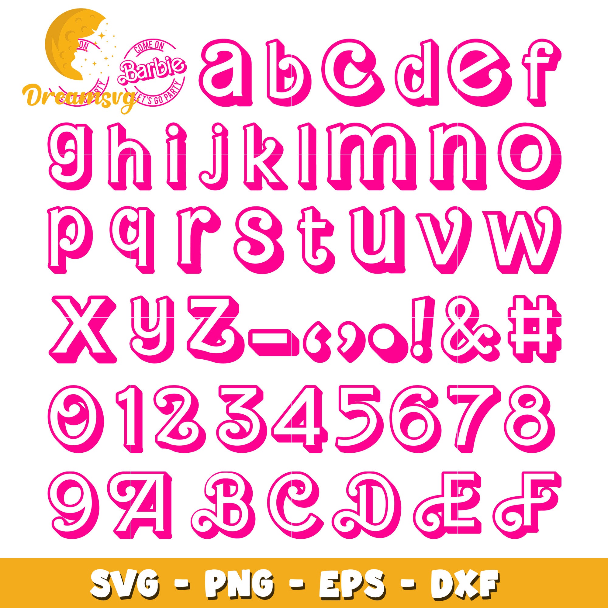 Barbie font design bundle svg, barbie font logo svg, barbie svg ...