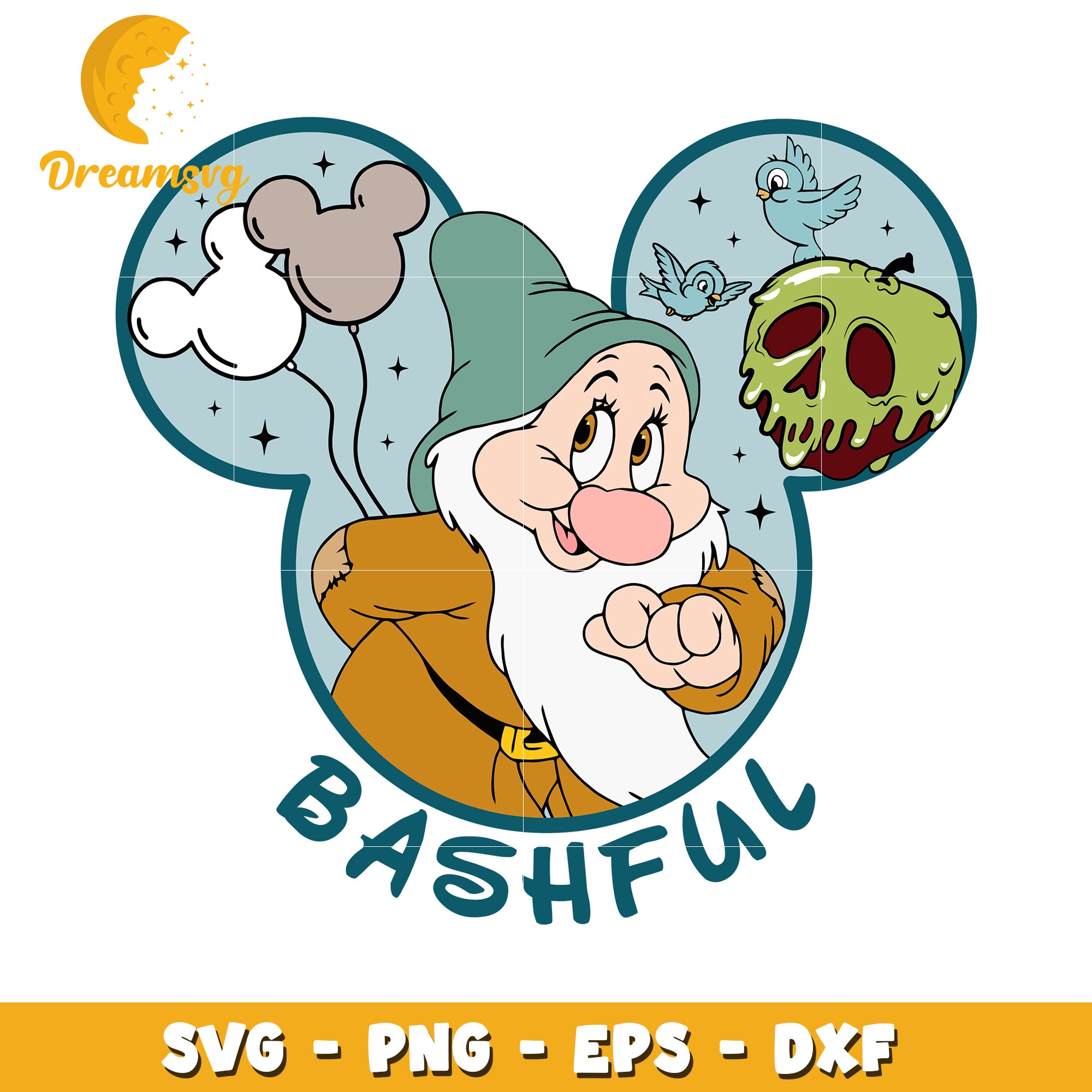 Bashful Dwarf SVG PNG EPS DXF – DreamSVG Store