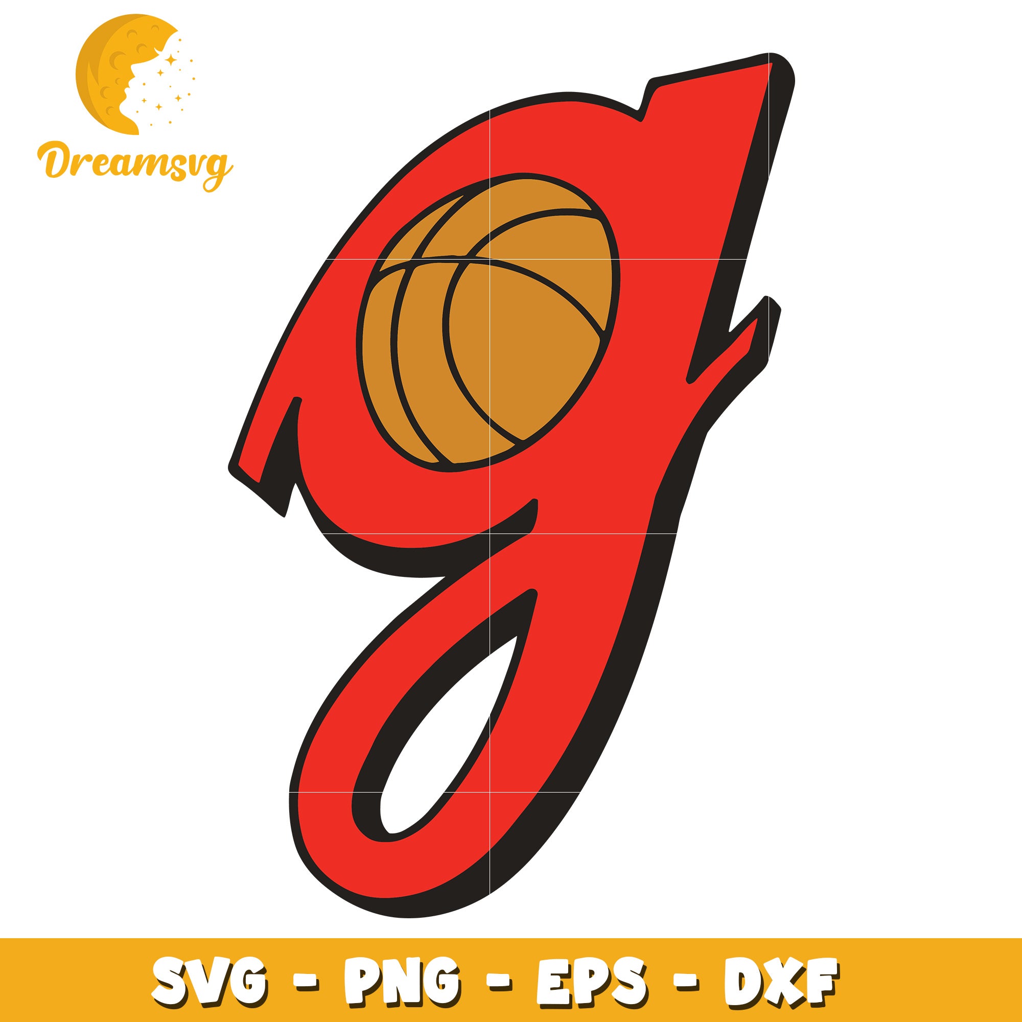 Basketball Letter G SVG PNG EPS DXF – DreamSVG Store