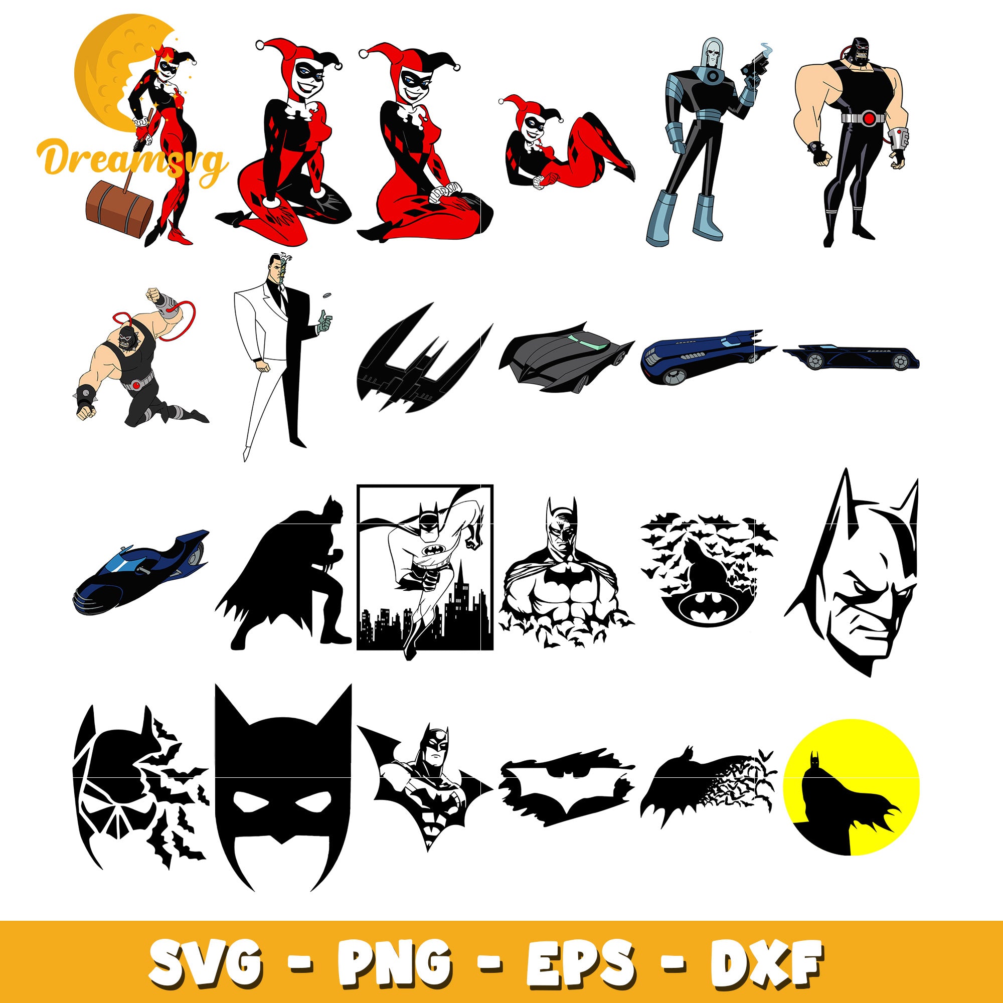 Batman characters bundle svg, batman movies svg, marvel comics svg ...