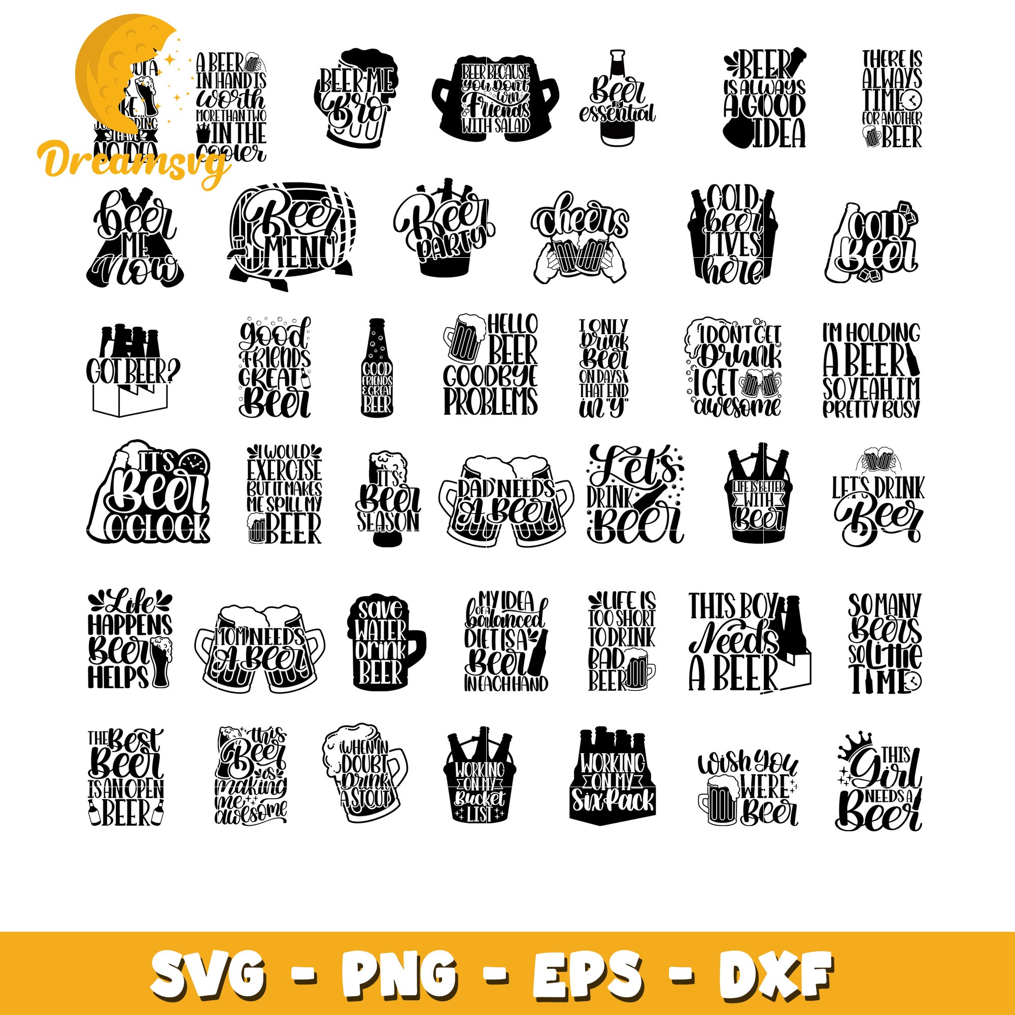 Hello beer goodbye problem bundle svg, let's drink beer svg – DreamSVG ...
