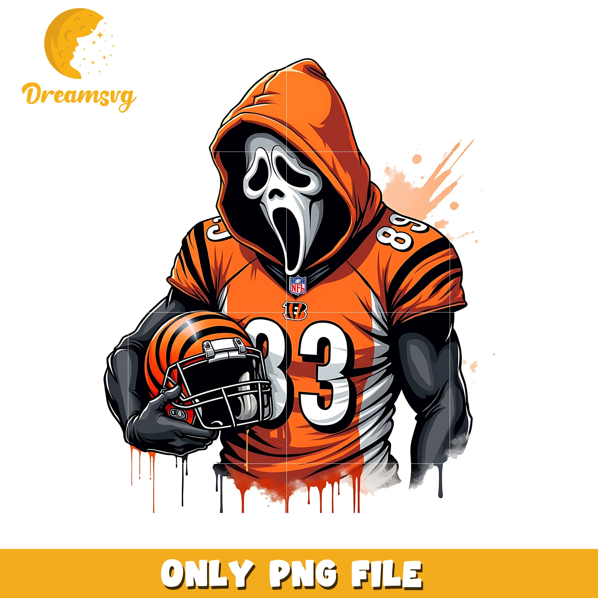 Bengals ghost face png, nfl games png, american football png – DreamSVG ...