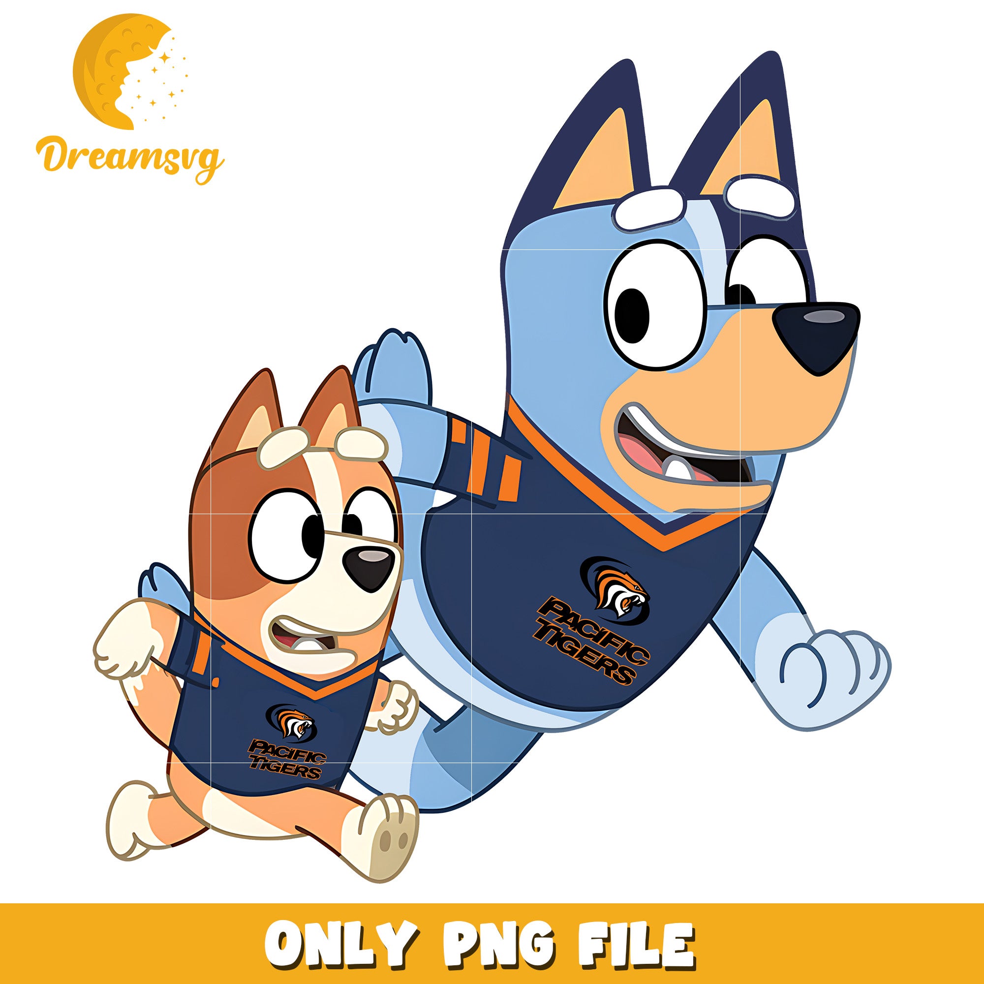 Bingo Bluey ncaa fan png, Pacific Tigers png, ncaa png – DreamSVG Store