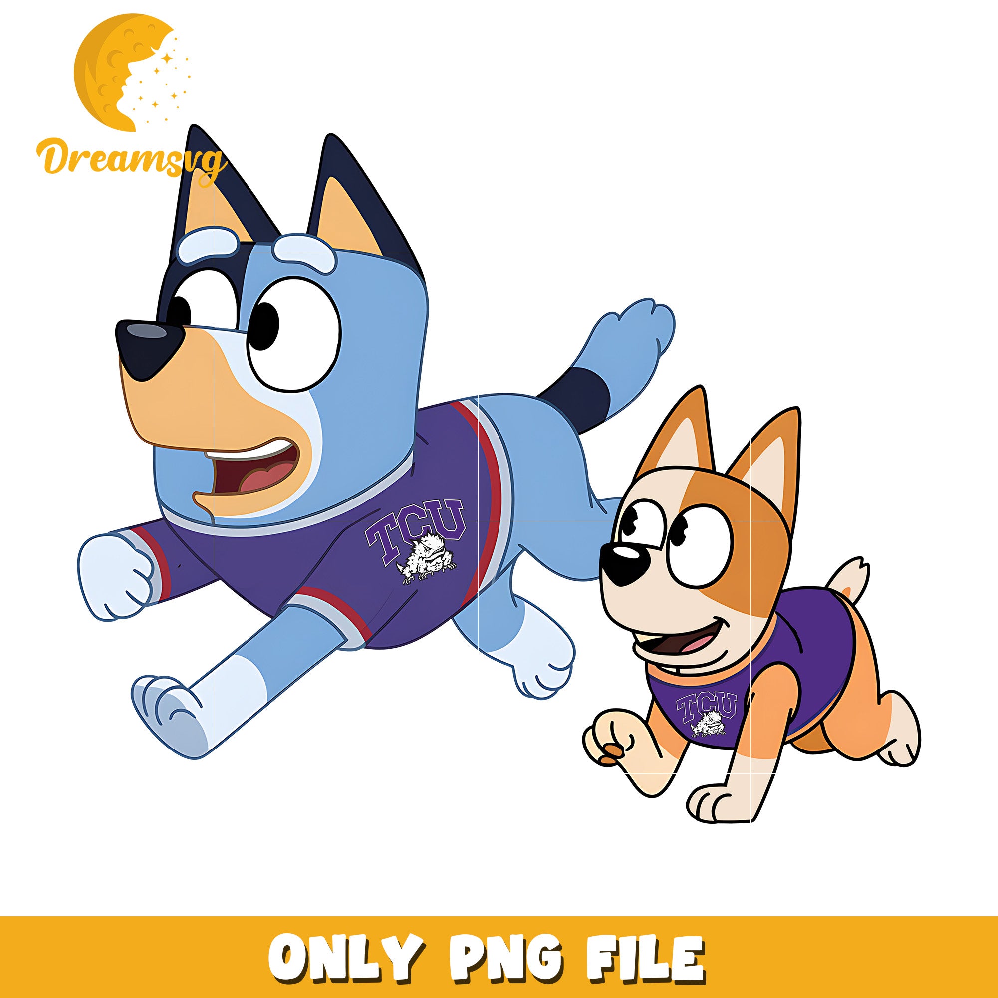 Bingo Bluey play rugby ball png, TCU Horned Frogs png, ncaa png ...