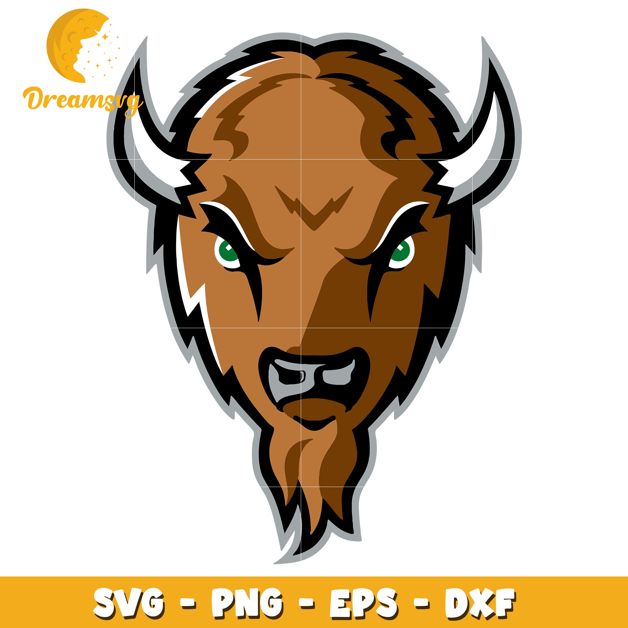Bison Head SVG PNG EPS DXF Files – DreamSVG Store