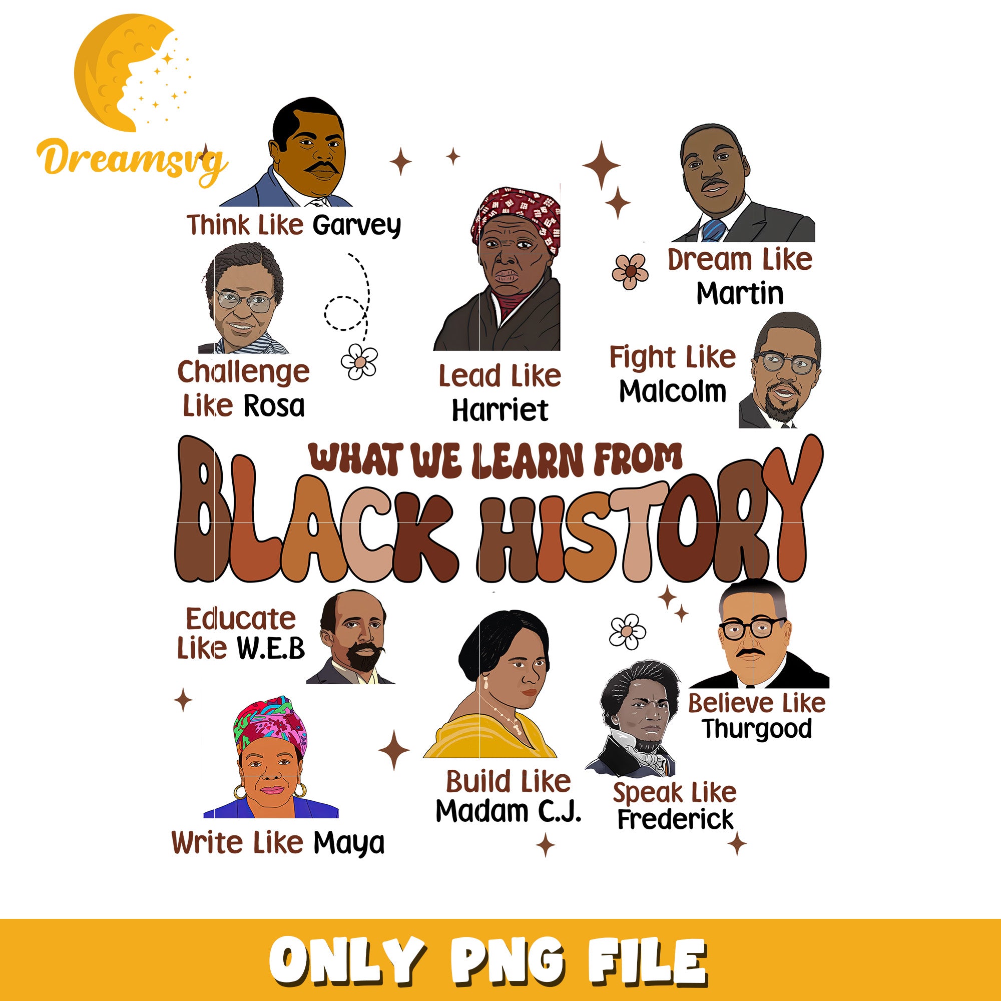 Black History PNG Learn from Icons – DreamSVG Store