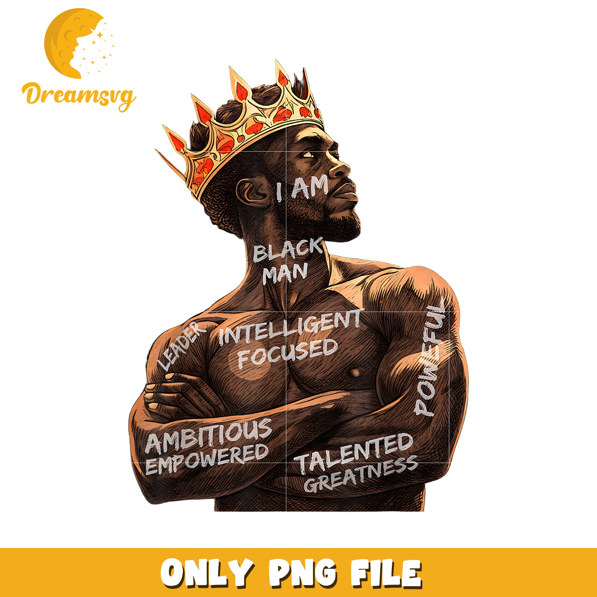 Black King PNG Powerful & Ambitious – DreamSVG Store