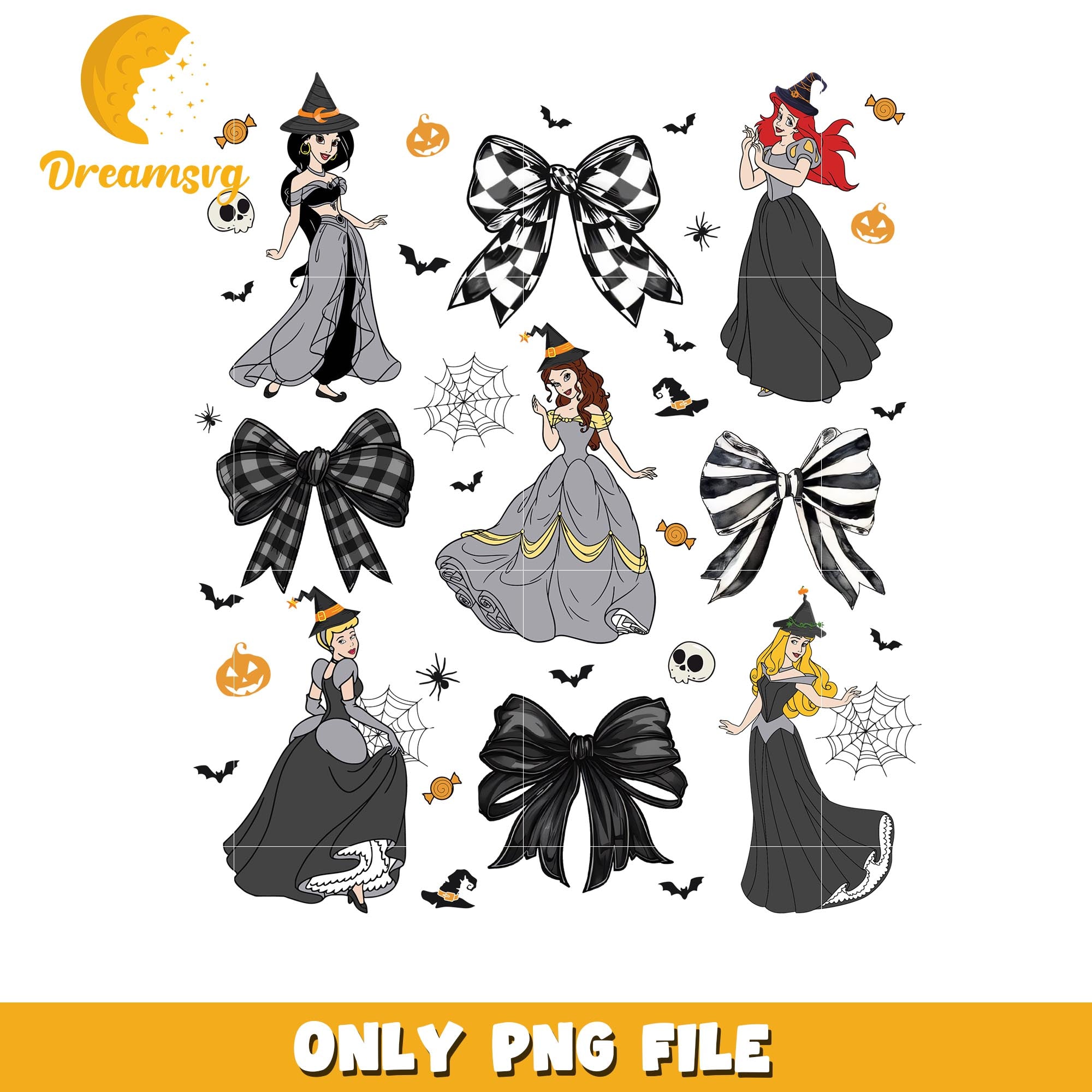 Black Halloween conquer princess png, Disney movies halloween princess ...