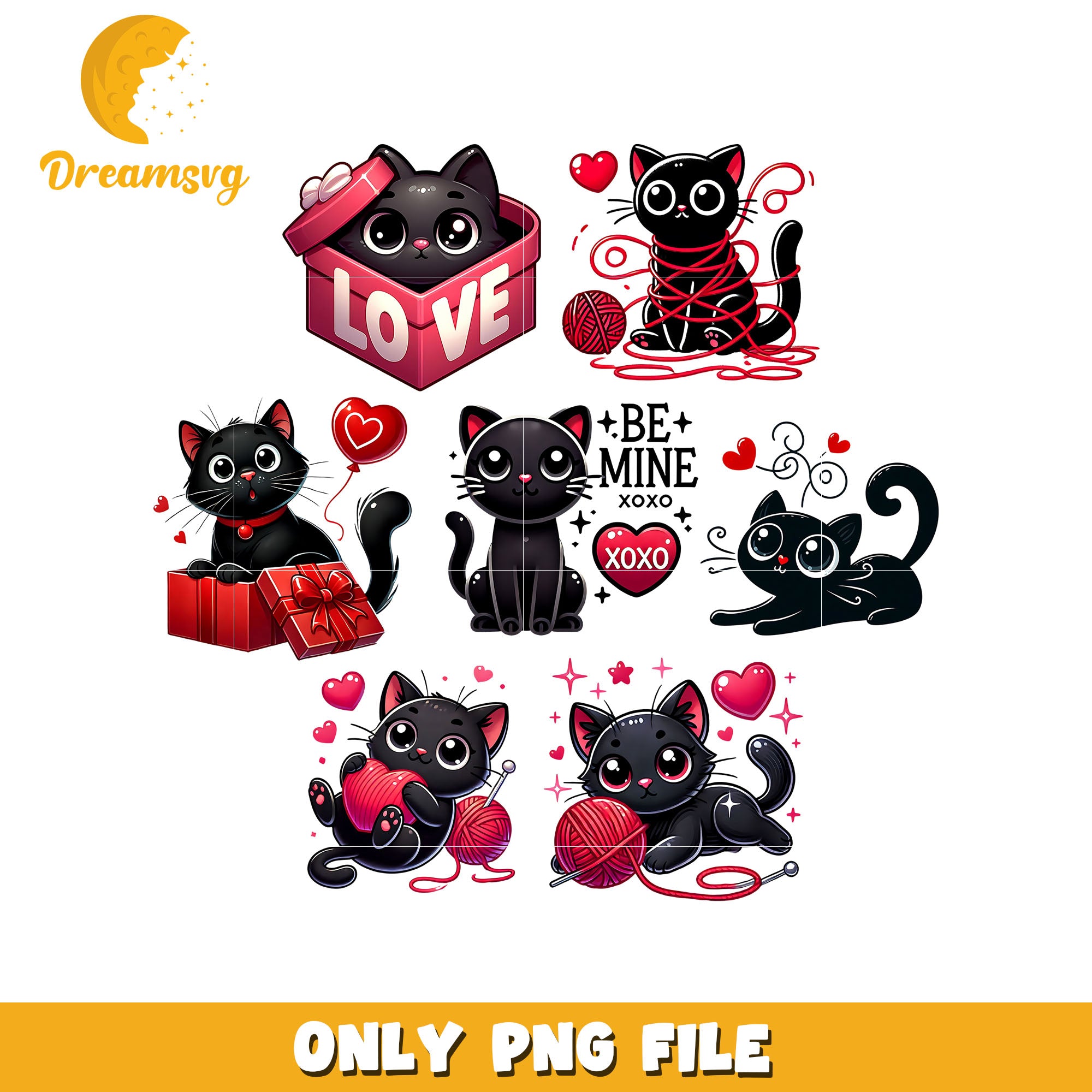 Black cat be mine xoxo valentine png, cat png, valentine png – DreamSVG ...