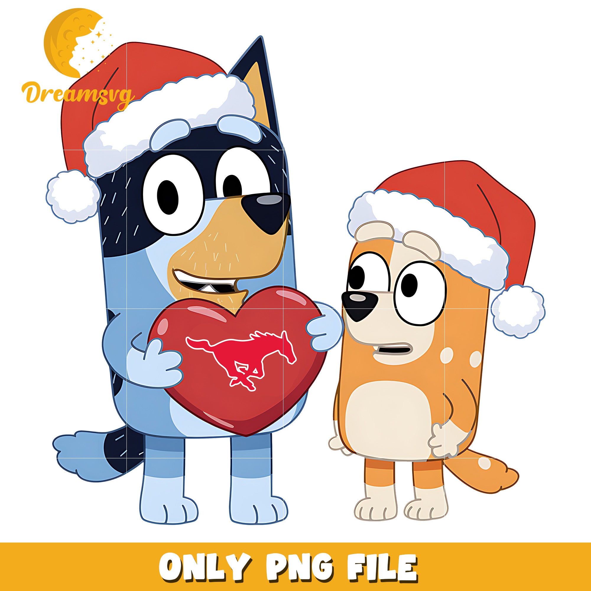 Bluey Bingo Mustangs santa hat png, SMU Mustangs png, ncaa png ...